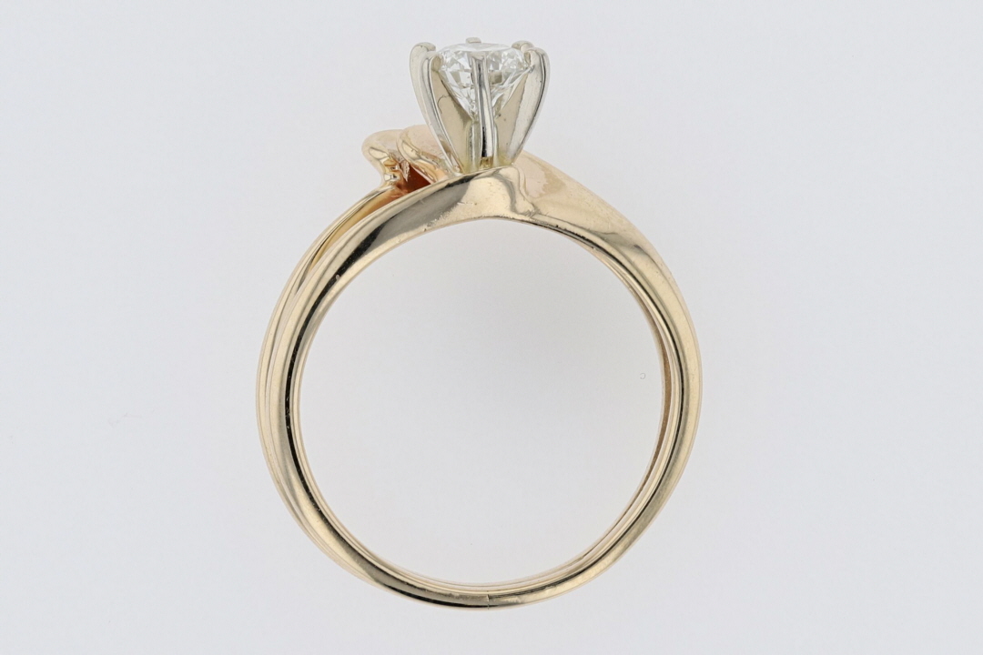 .34ct Round Cut Diamond Solitaire Wedding Set Rings 14k Yellow Gold Size 5