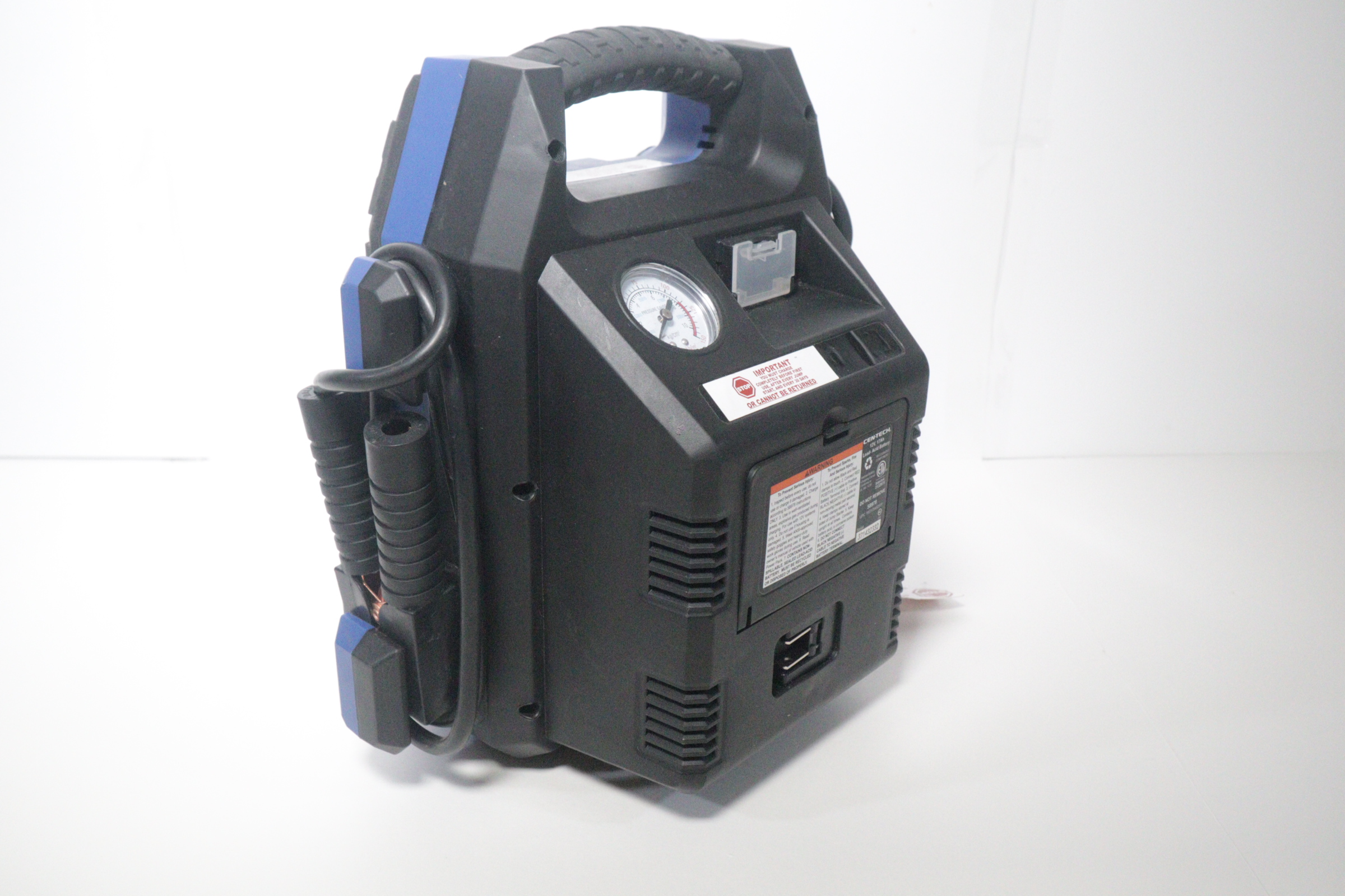 CEN-TECH 58978 630 Amp Battery Jump Starter&Power Pack/150 PSI Air ...