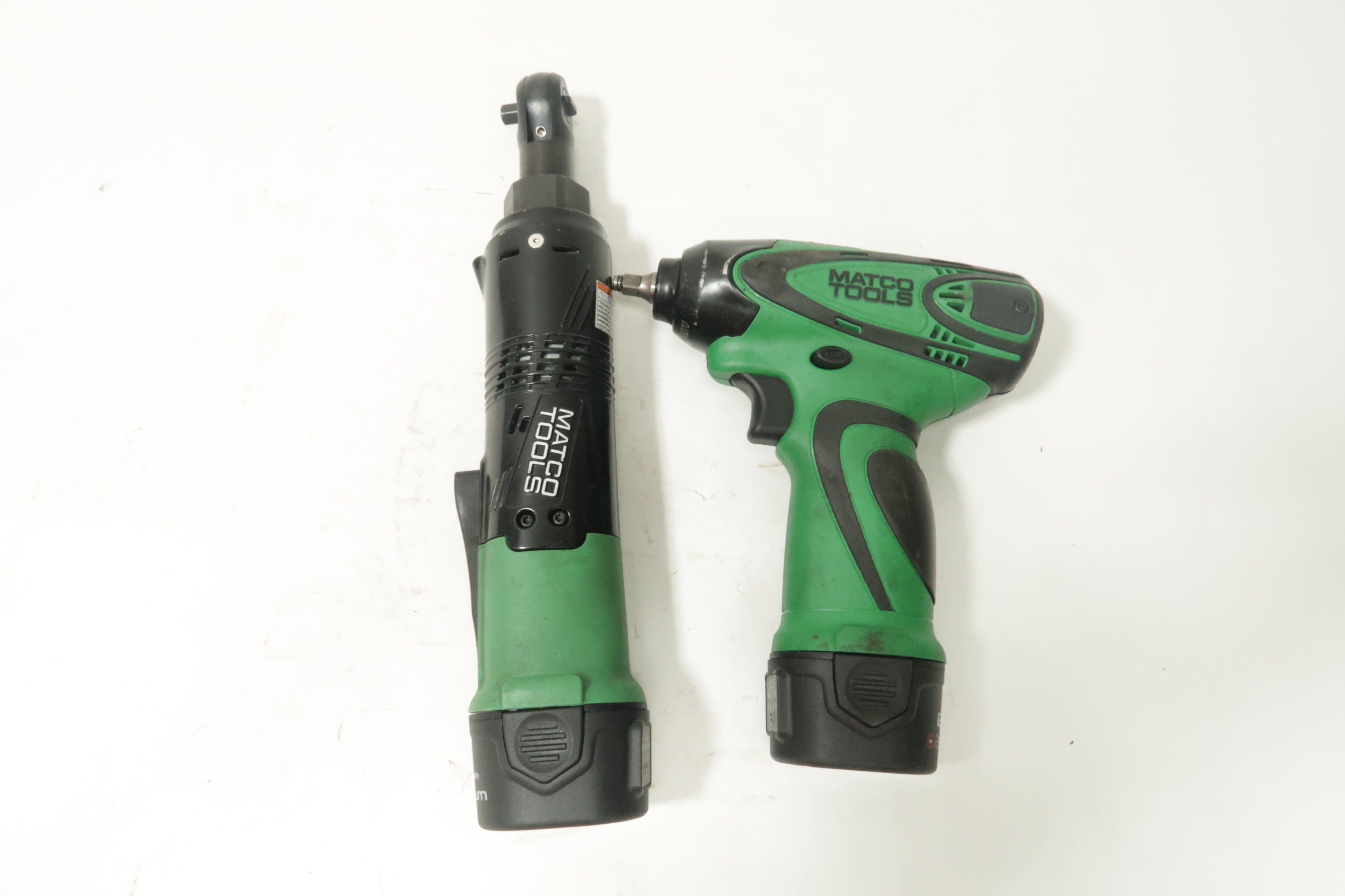 Matco 12V Cordless Infinium 1/4" Drive Ratchet and Impact Wrench Kit Green