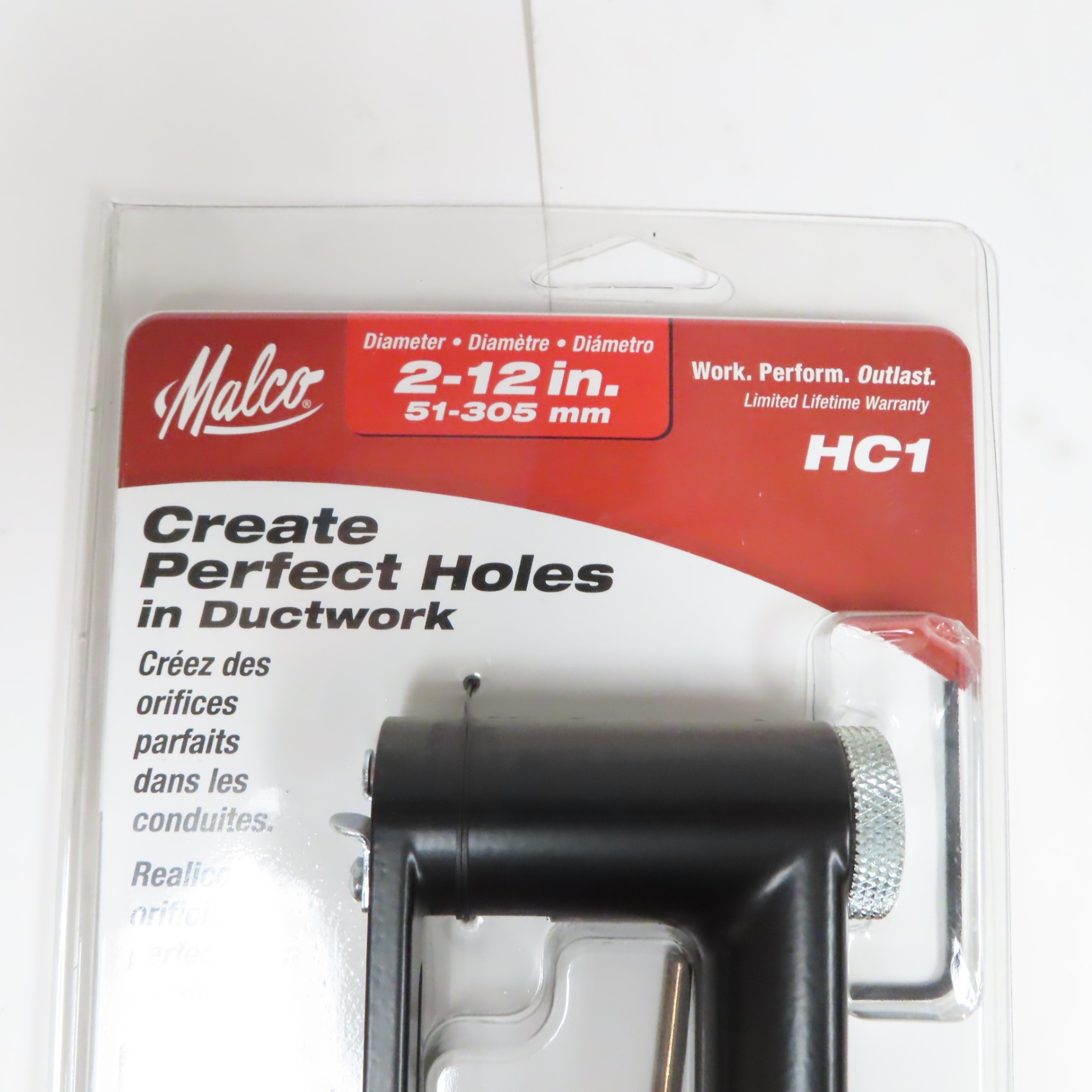 Malco HC1 2"-12" Adjustable Sheet Metal Hole Cutter (In Box) - 4305