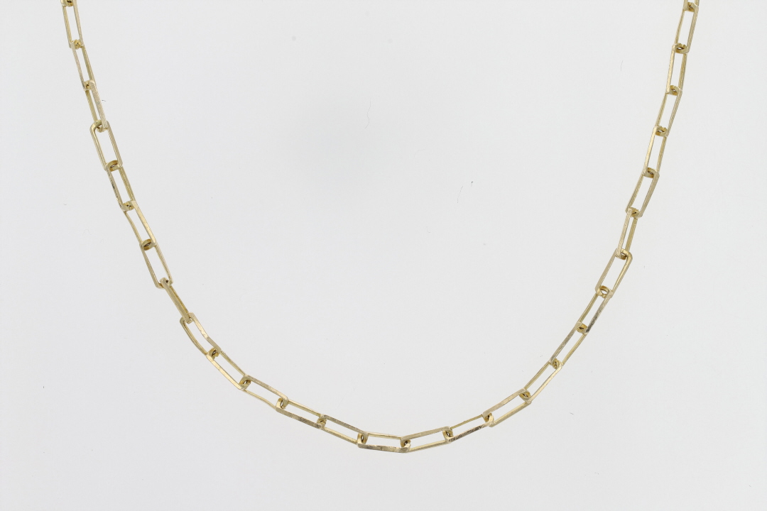 1.8mm Rectangular Cable Link Chain 20.75" Necklace 14k Yellow Gold 3.57 ...
