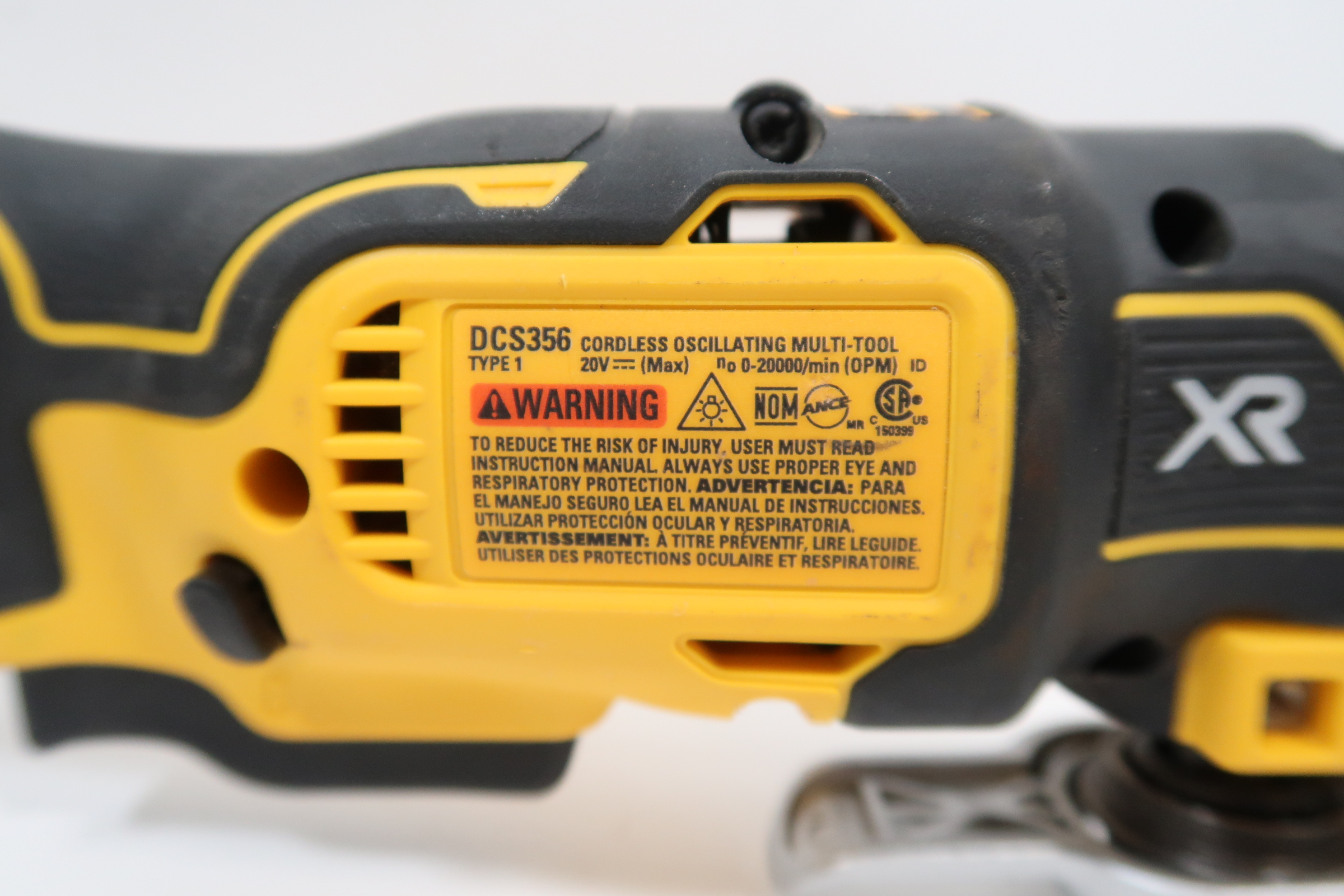 DeWalt DCS356 20V MAX XR Cordless Brushless 3-Speed Oscillating Multi Tool