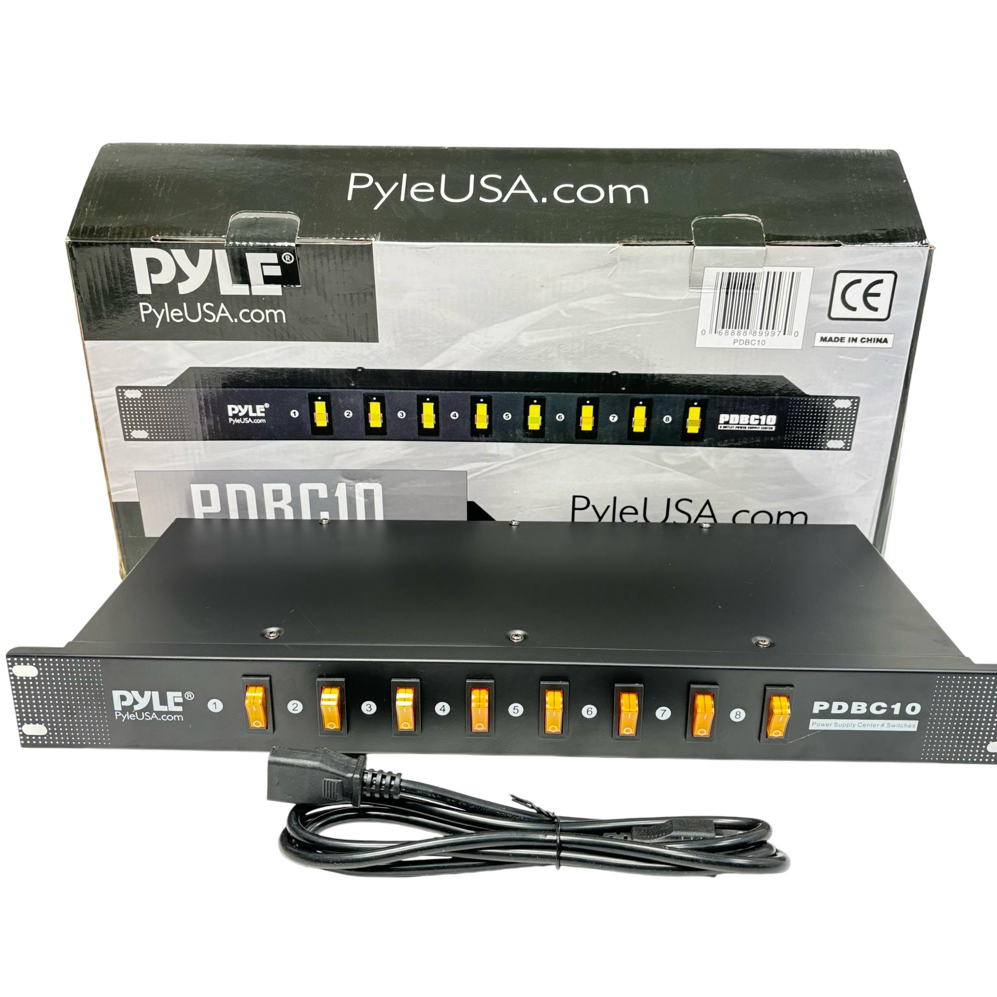 Pyle USA PRO PDBC10 8 Outlet Rack Mount Power Supply Center