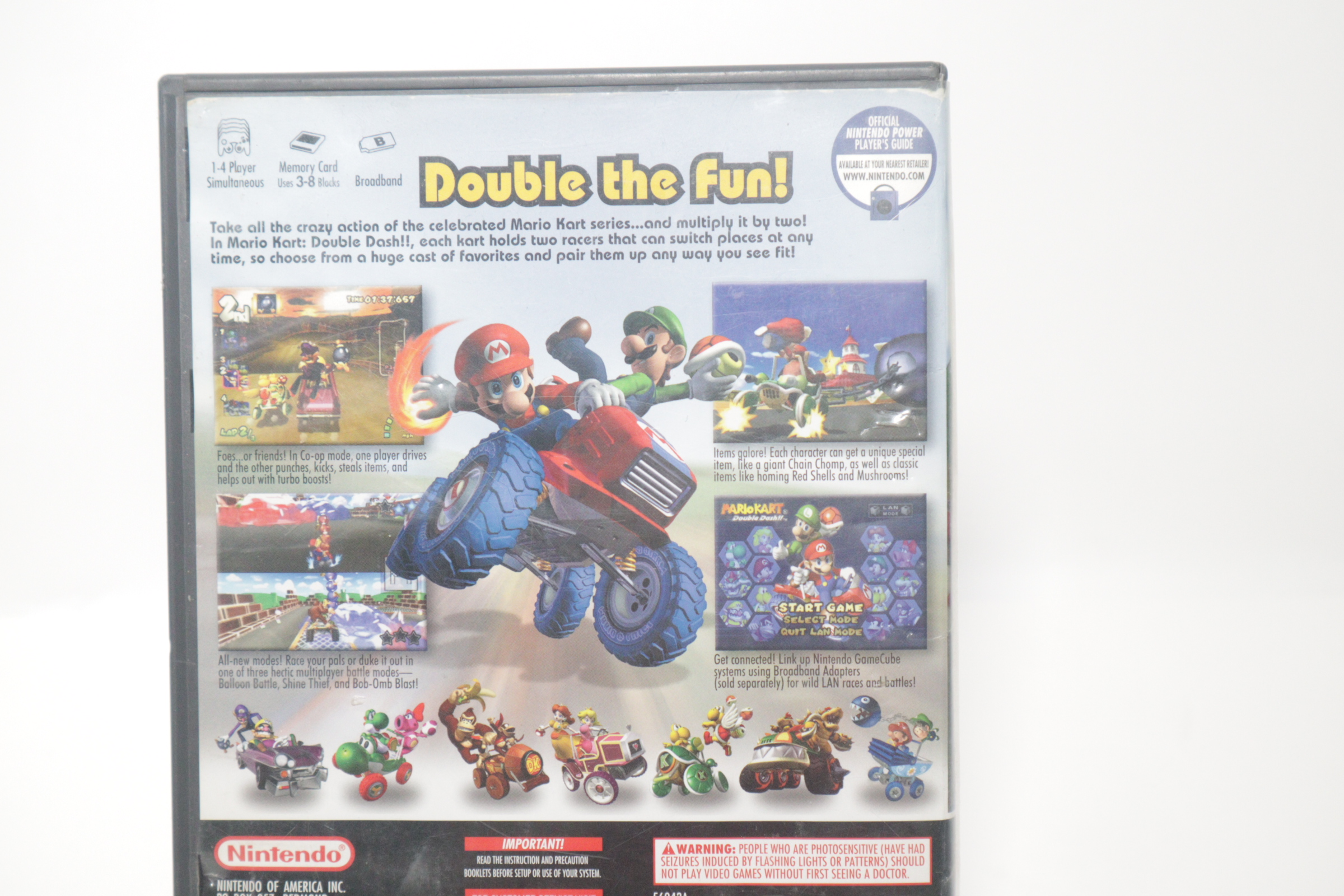 Nintendo GameCube Mario Kart Double Dash Video Game Disc 2463/Case