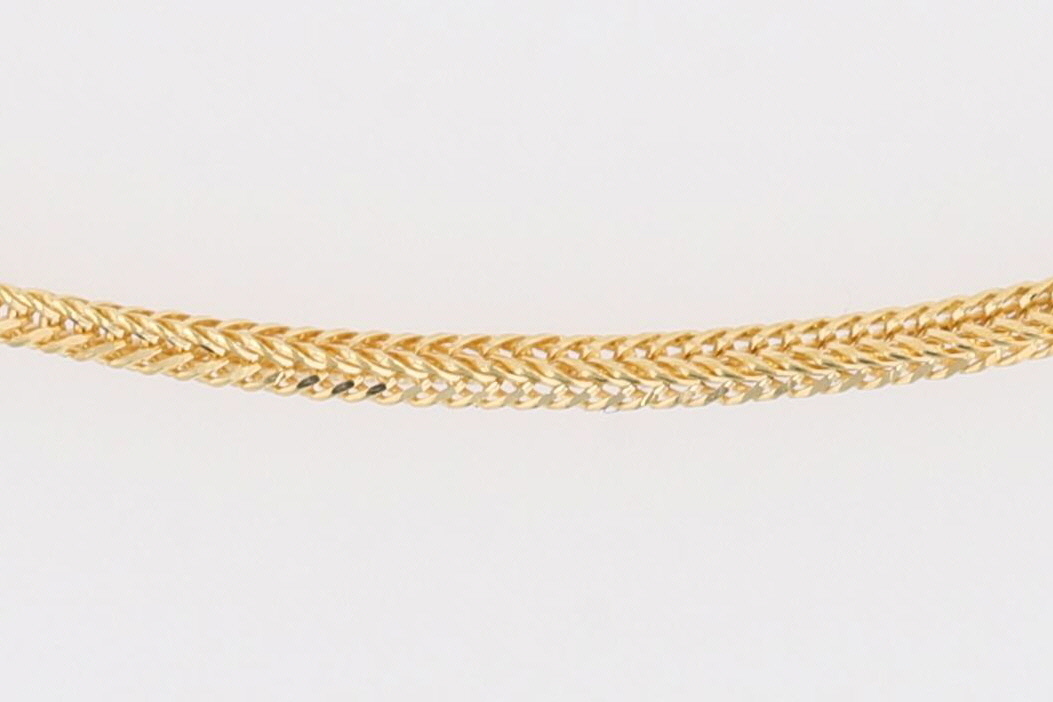 .8mm Foxtail Link Chain 15.5" Necklace 18k Yellow Gold 1.55 Grams