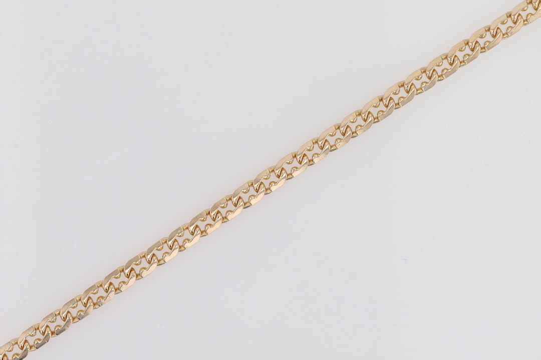 3.8mm Fancy Curb Link Chain 32" Necklace 14k Yellow Gold 31.53 Grams