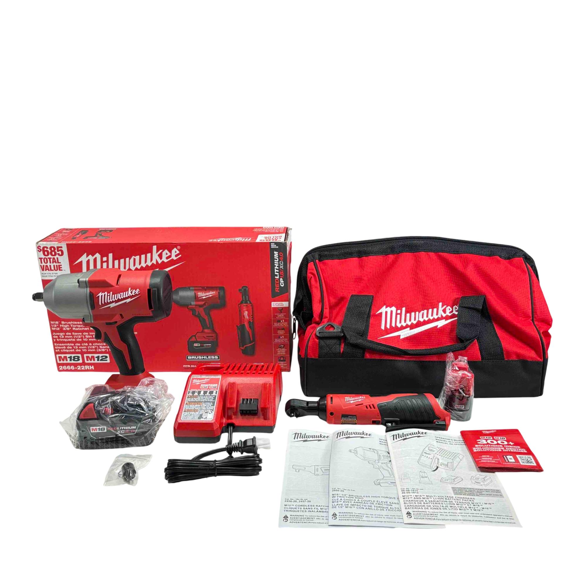Milwaukee 2663 22RH M18 High Torque 1 2 Impact Wrench Special Execution Kit