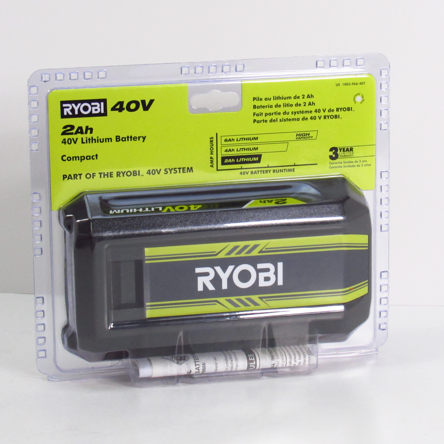 Ryobi OP40204 40V 2Ah Lithium-ion Battery Pack - 2861