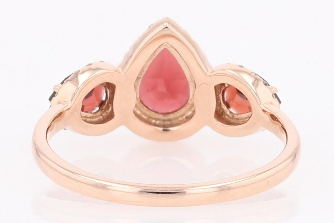 2.26ctw Pyrope Spessartine Garnet & Diamond Statement Ring 14k Rose ...