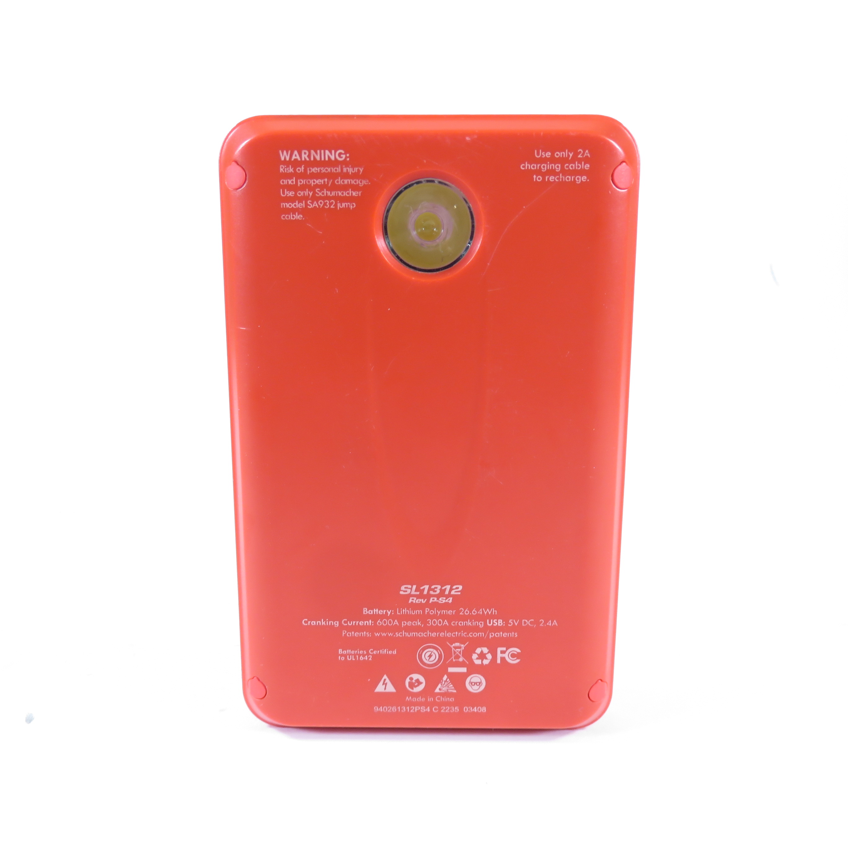 Schumacher SL1312 600A Peak 12V Output Voltage Lithium-Ion Jump Starter
