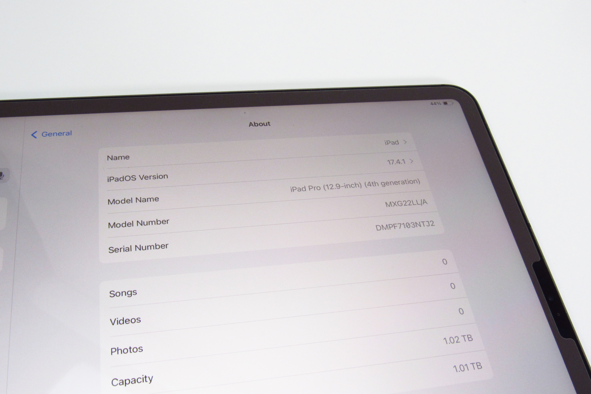 Apple iPad Pro 4th Gen MXG22LL/A 1TB 12.9'' Wi-Fi Tablet - Broken ...