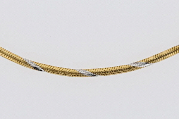 .95mm Diamond Cut Snake Chain 16" Necklace 14k Multi-Tone Gold Italy 3. ...