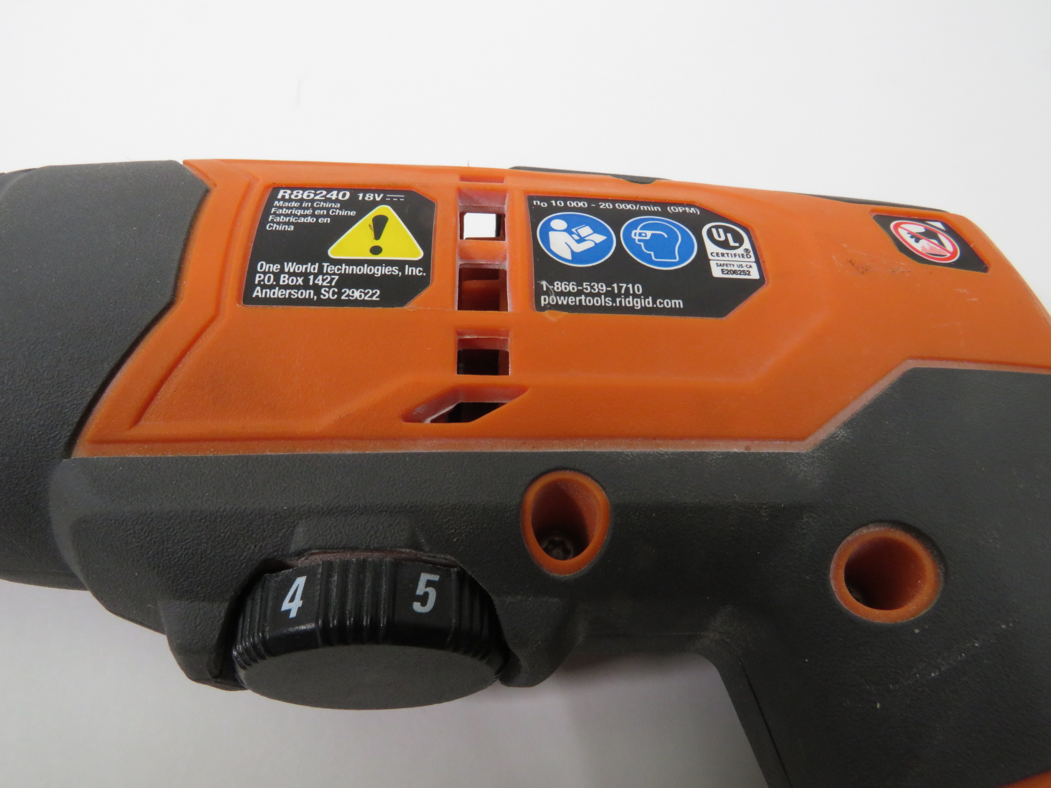 Ridgid R86240 18V Brushless Cordless Oscillating Multi-Tool