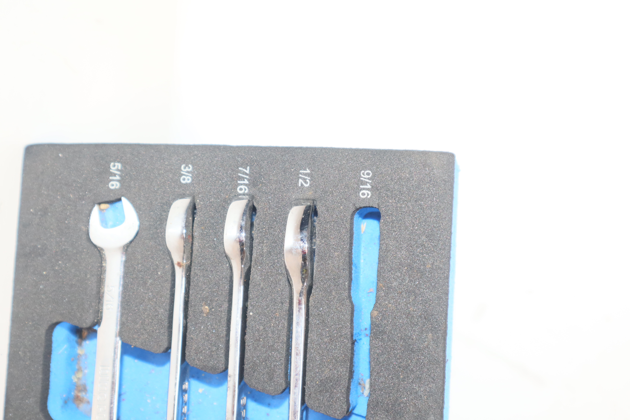 Cornwell BPRW8ST bluePOWER 7-Piece 72-Tooth SAE Ratcheting Combo Wrench Set