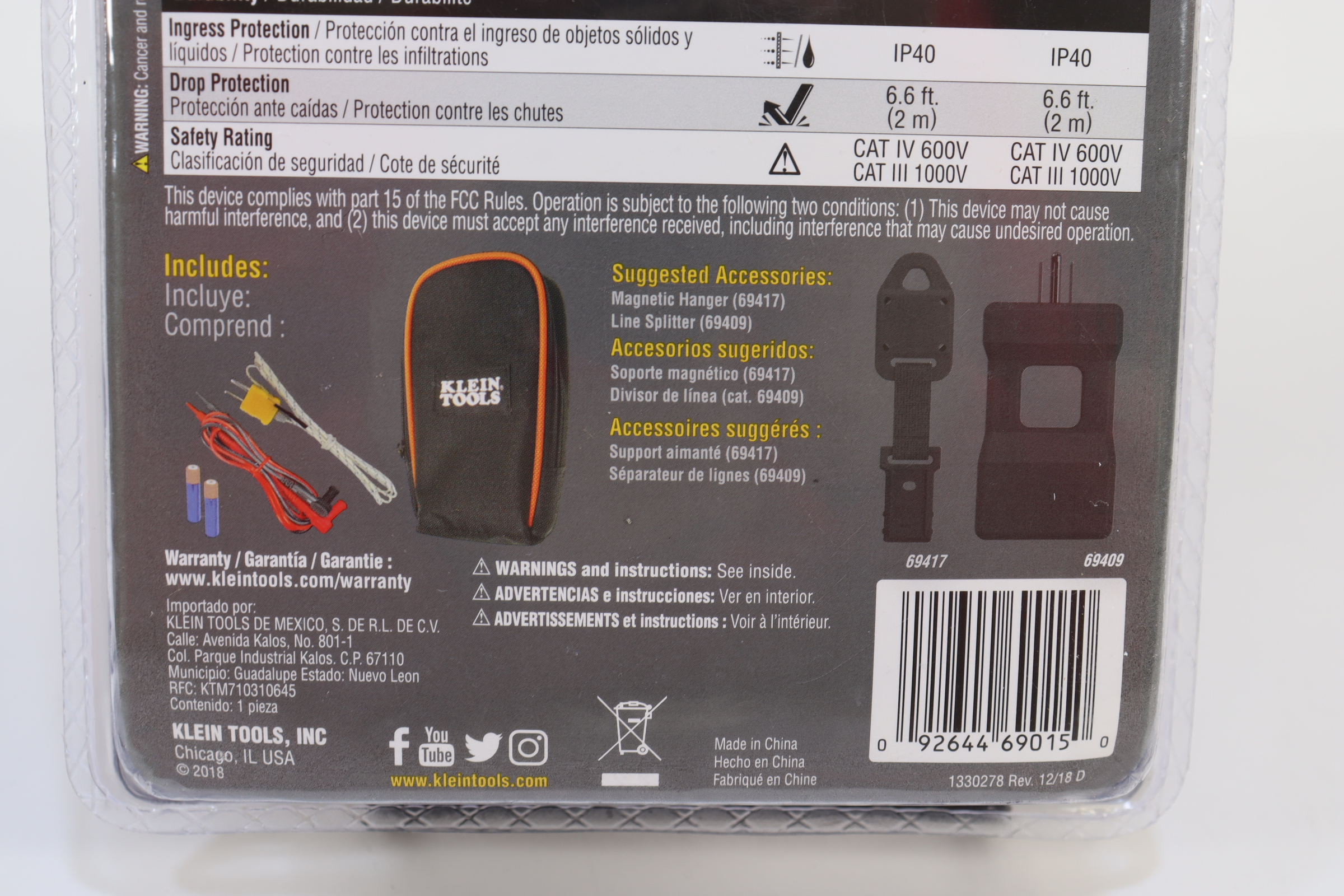 Klein Tools Cl700 Digital Clamp Meter, AC Auto-Ranging TRMS, Low Impedance