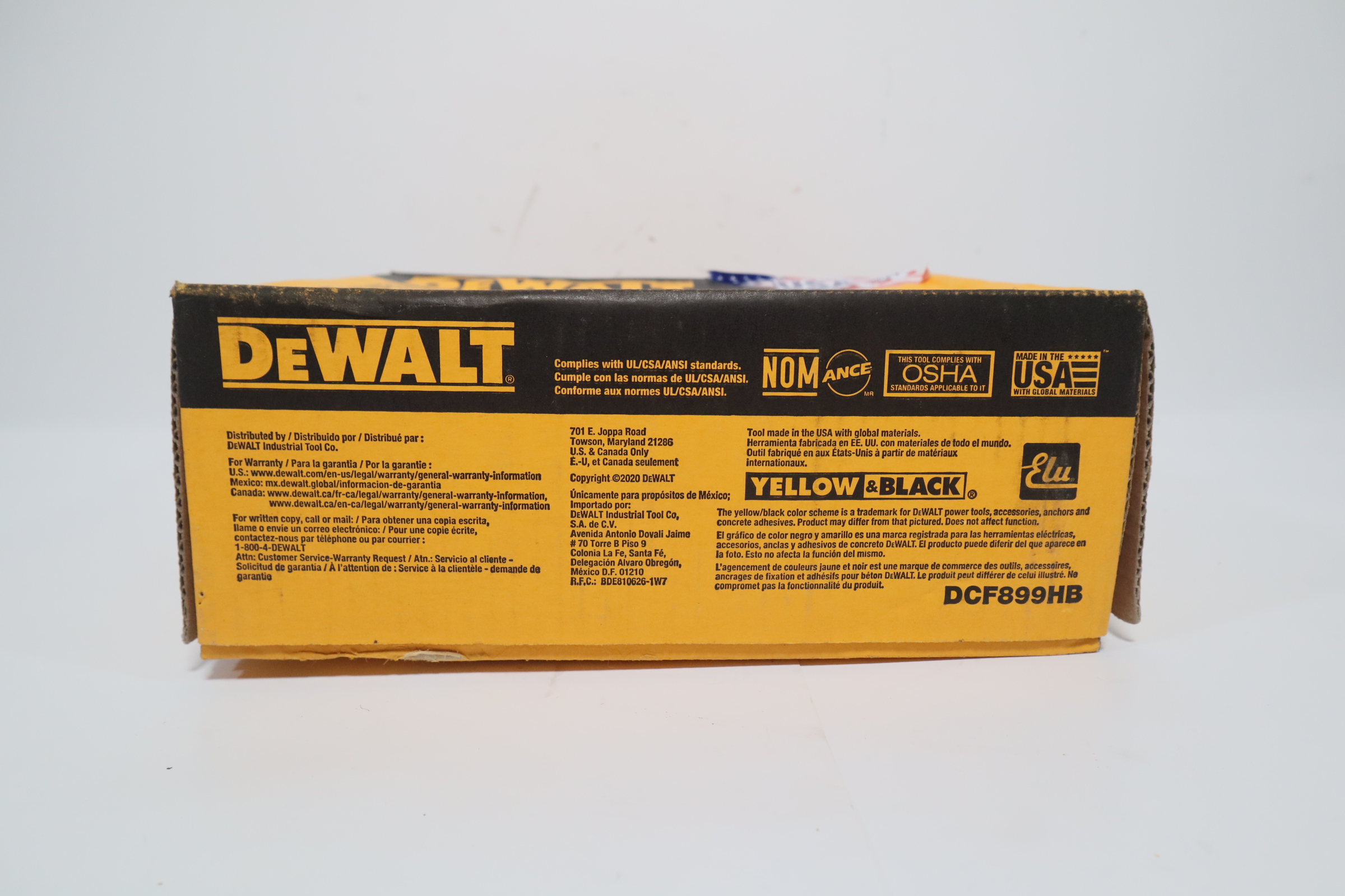 DeWalt DCF899HB 20V MAX XR High Torque 1/2 Impact Wrench/HogRing Anvil ...