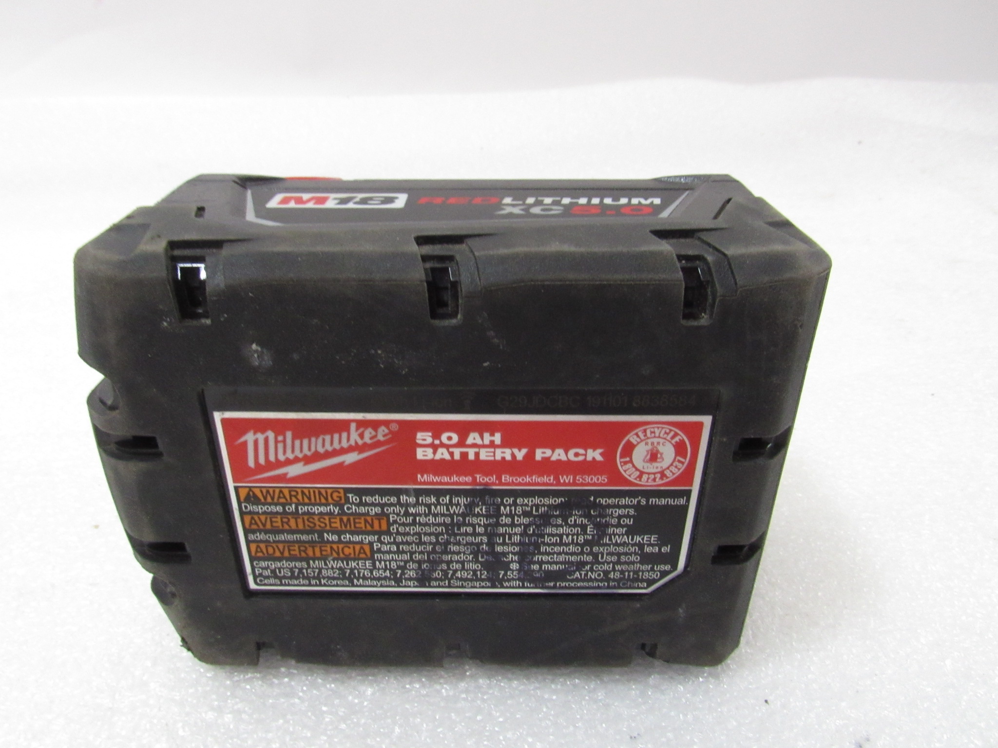 Milwaukee 48-11-1850 M18 18 Volt 5.0AH Battery