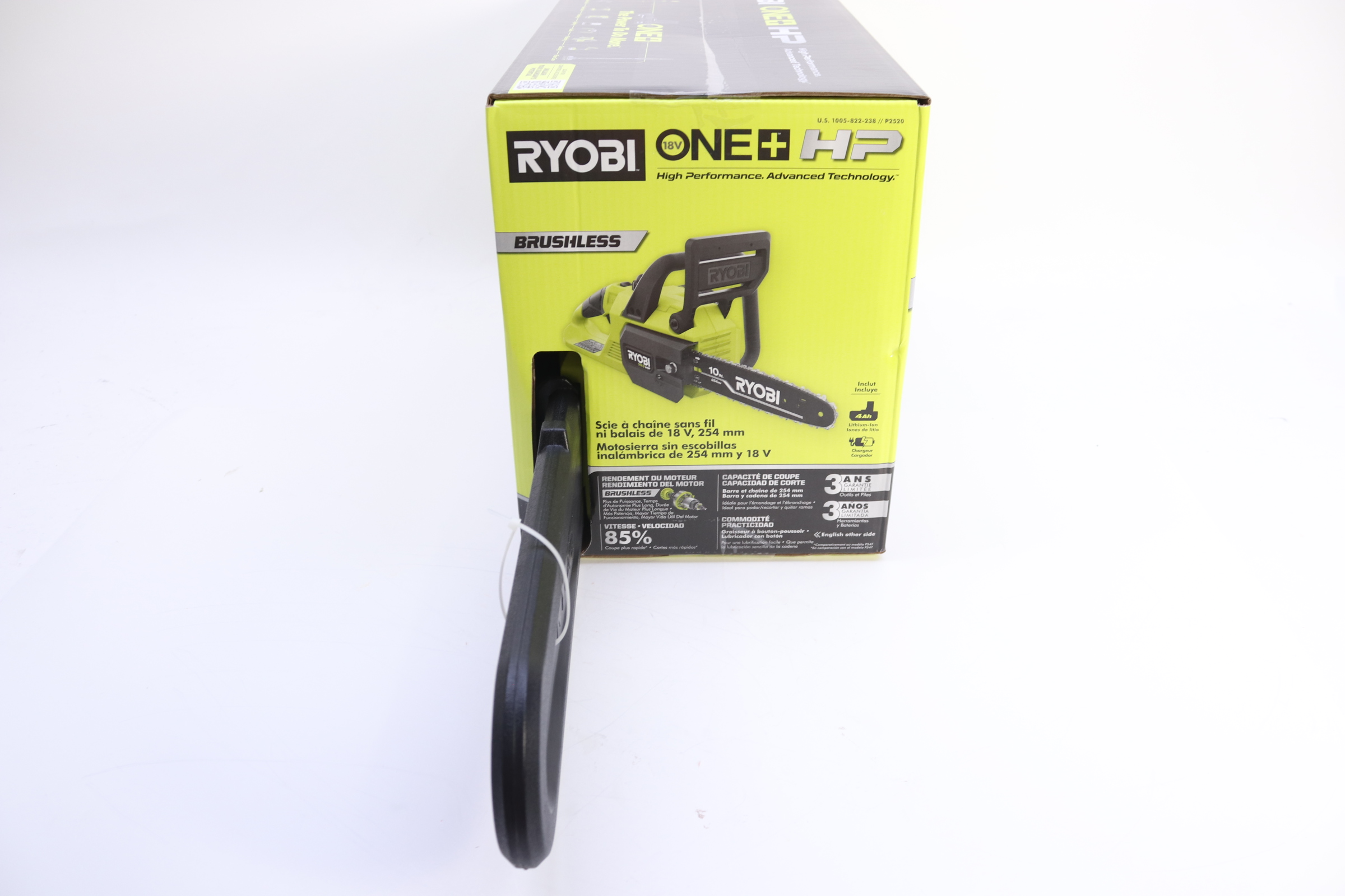 Ryobi P2520 ONE+ HP 18V Lithium Ion Brushless 10" Battery Chainsaw