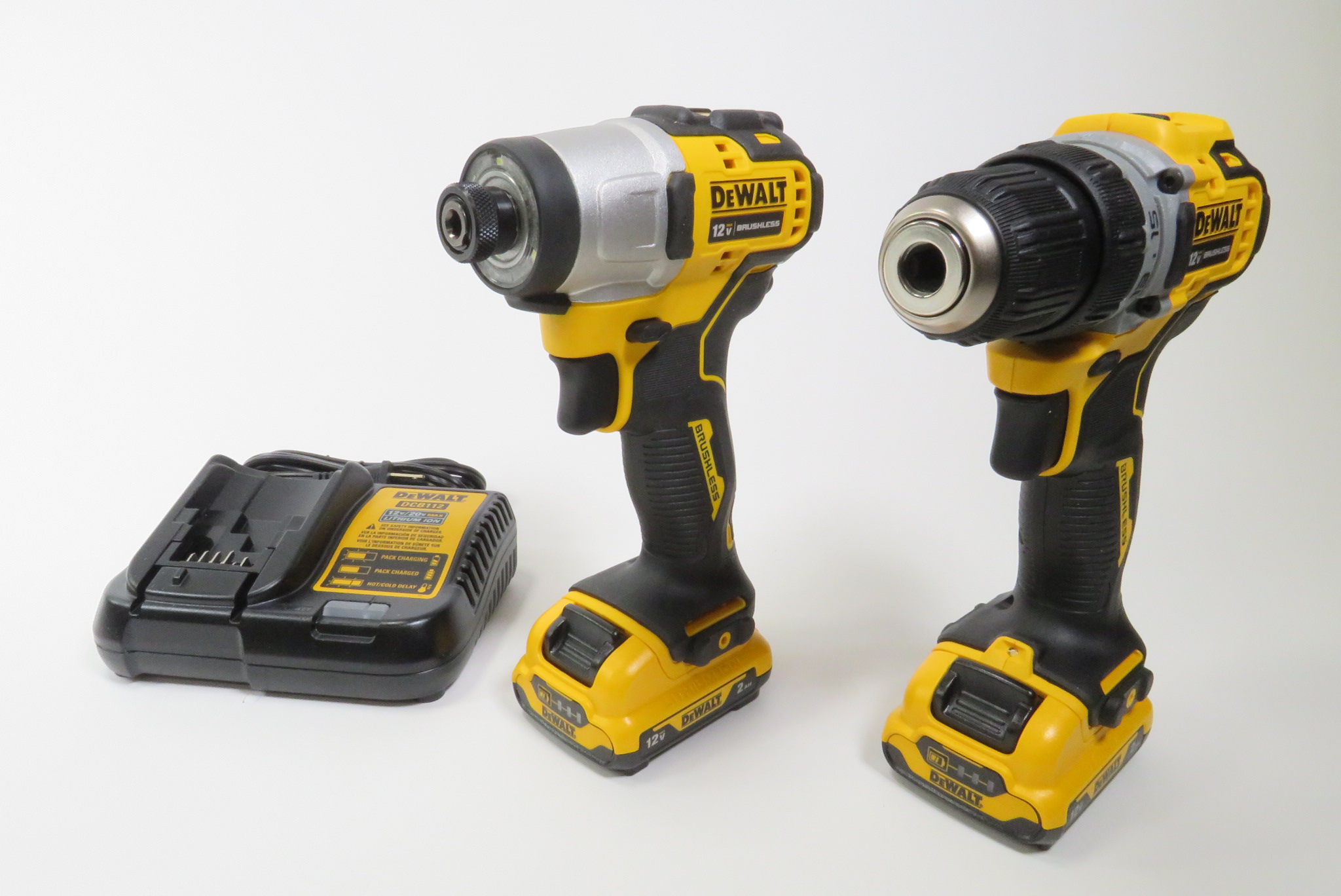 DeWalt DCK221F2 XTREME 12V MAX Brushless 3 8 Drill 1 4 Impact Driver Kit