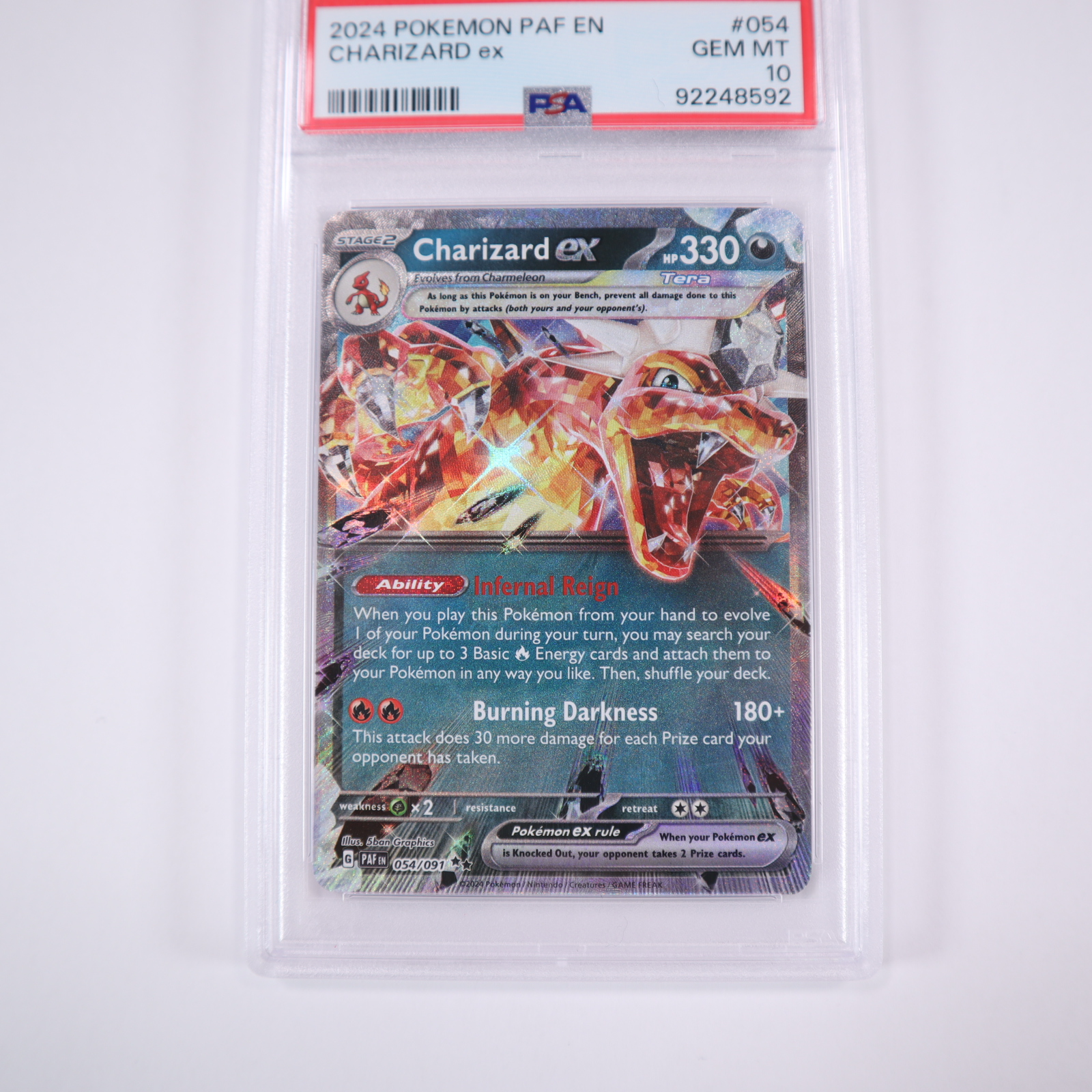 Charizard ex [Holo] #54 Pokemon Paldean Fates Trading Card - PSA Gem 10