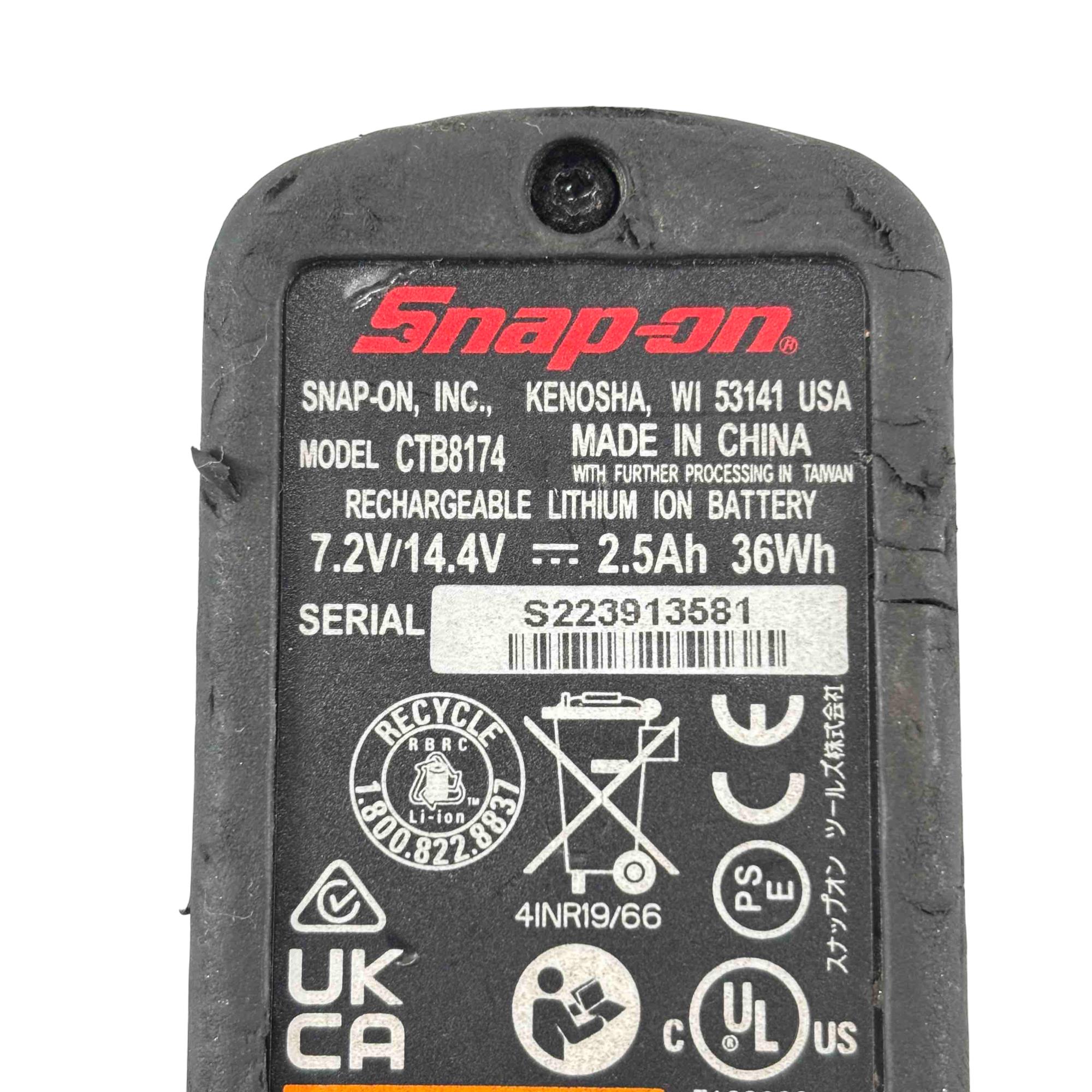 Snap-on Tools CTB8174 14.4-Volt 2.5Ah MicroLithium Battery Pack