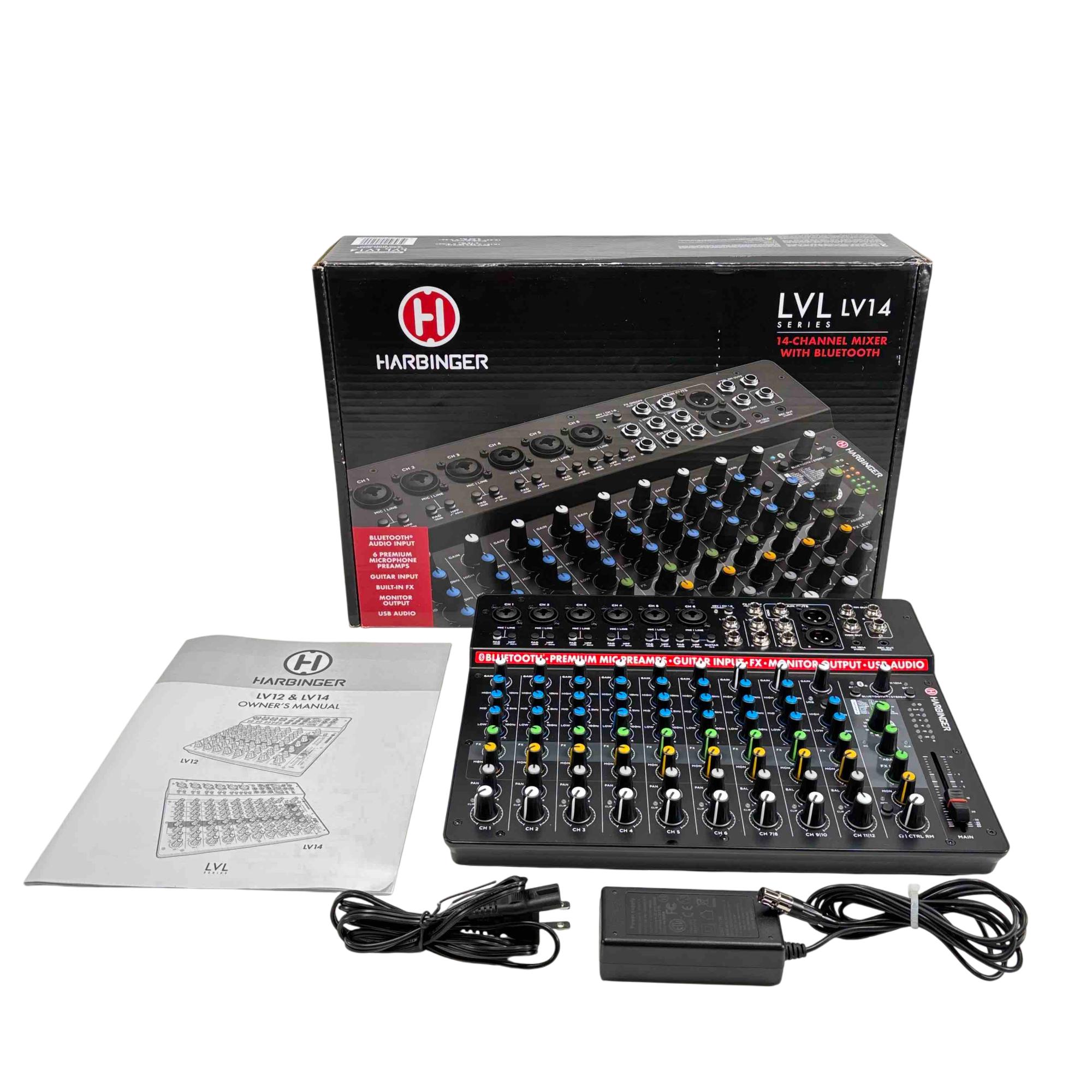 Harbinger LV14 14-Channel Analog Mixer - Bluetooth