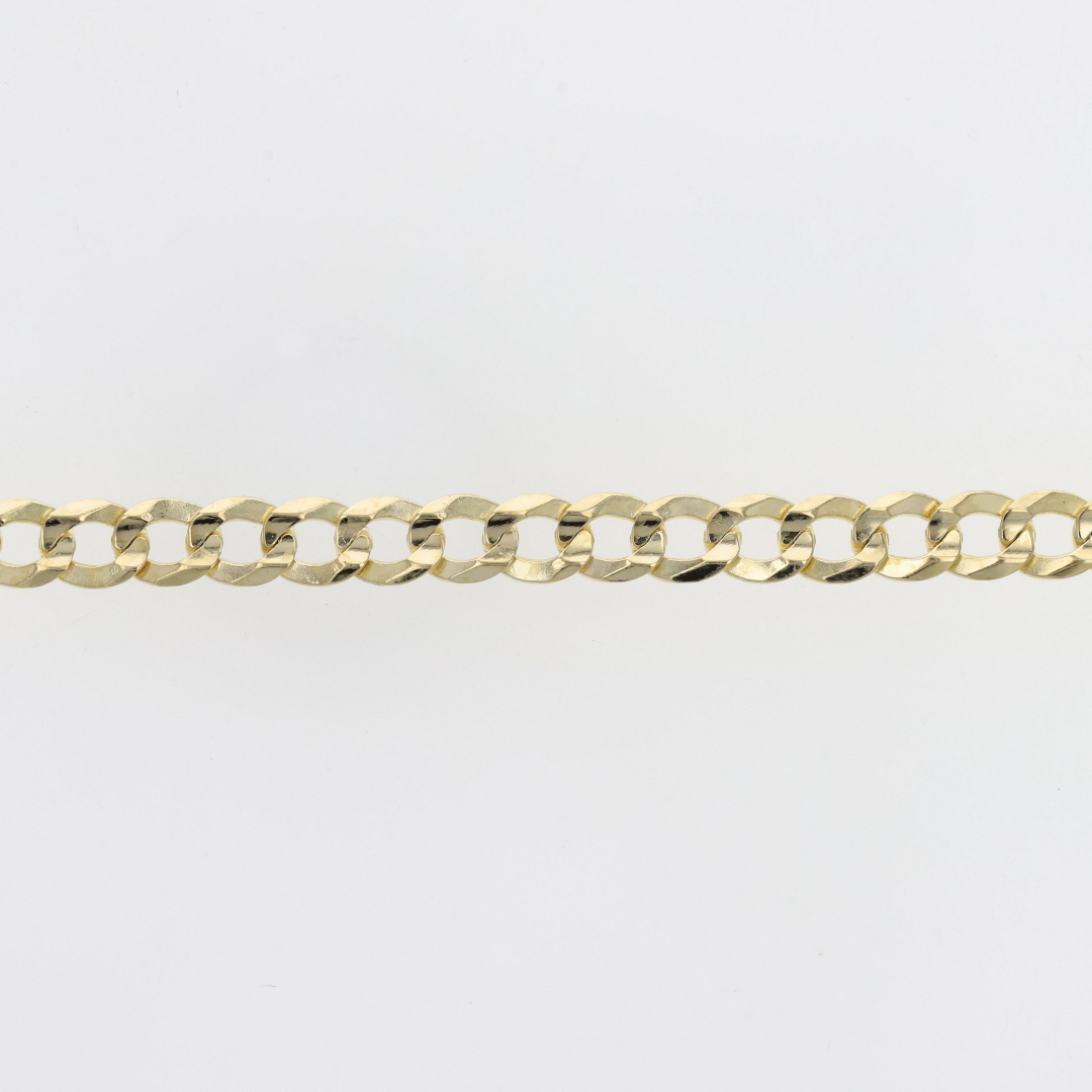 Milor 4.6mm Curb Link Chain 7.5 Bracelet 18k Yellow Gold Italy 6.06 Grams
