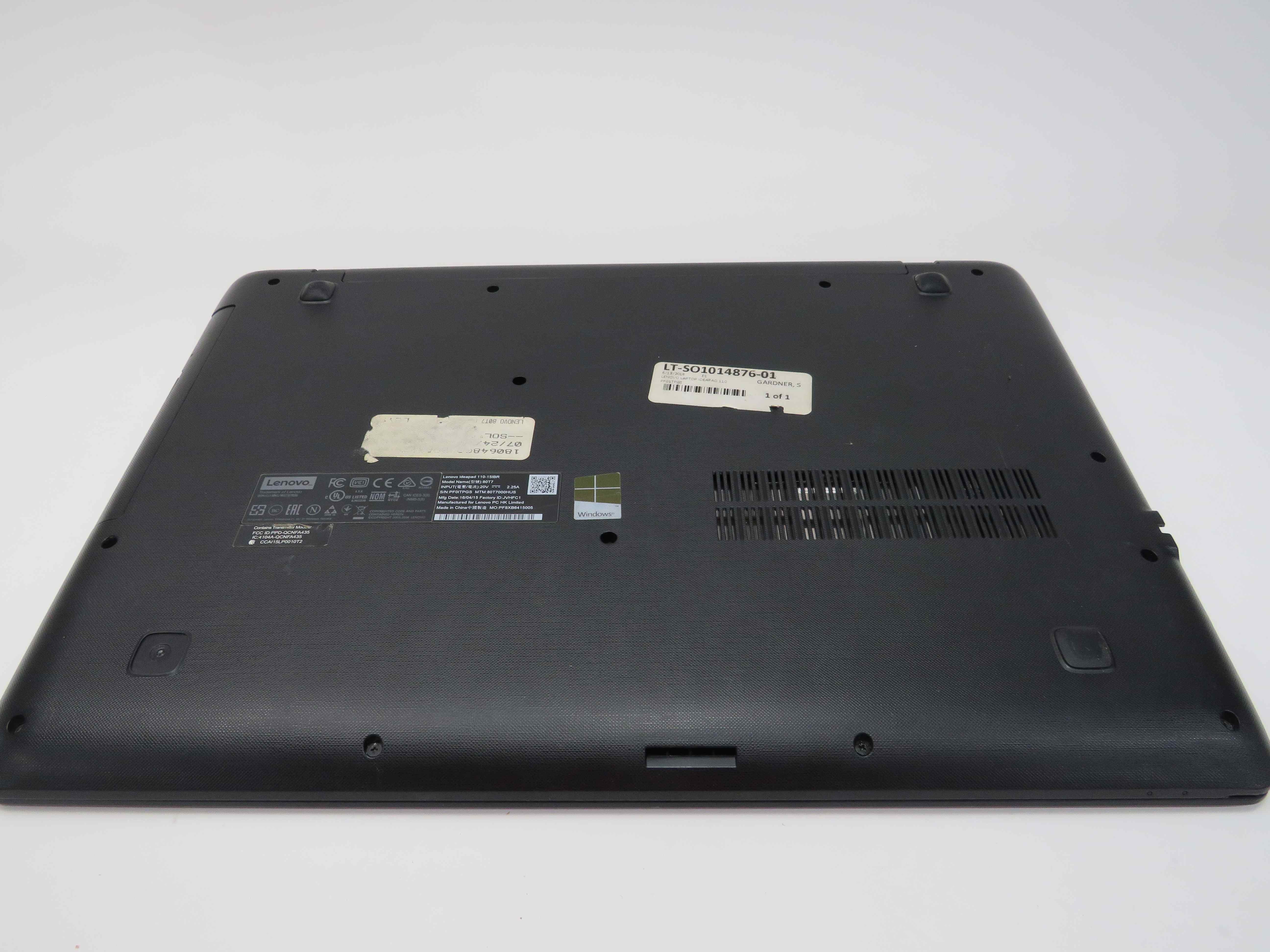 Lenovo Ideapad 110-15IBR Win 10 Celeron N3060 1.60GHz 4GB RAM 500GB HDD ...