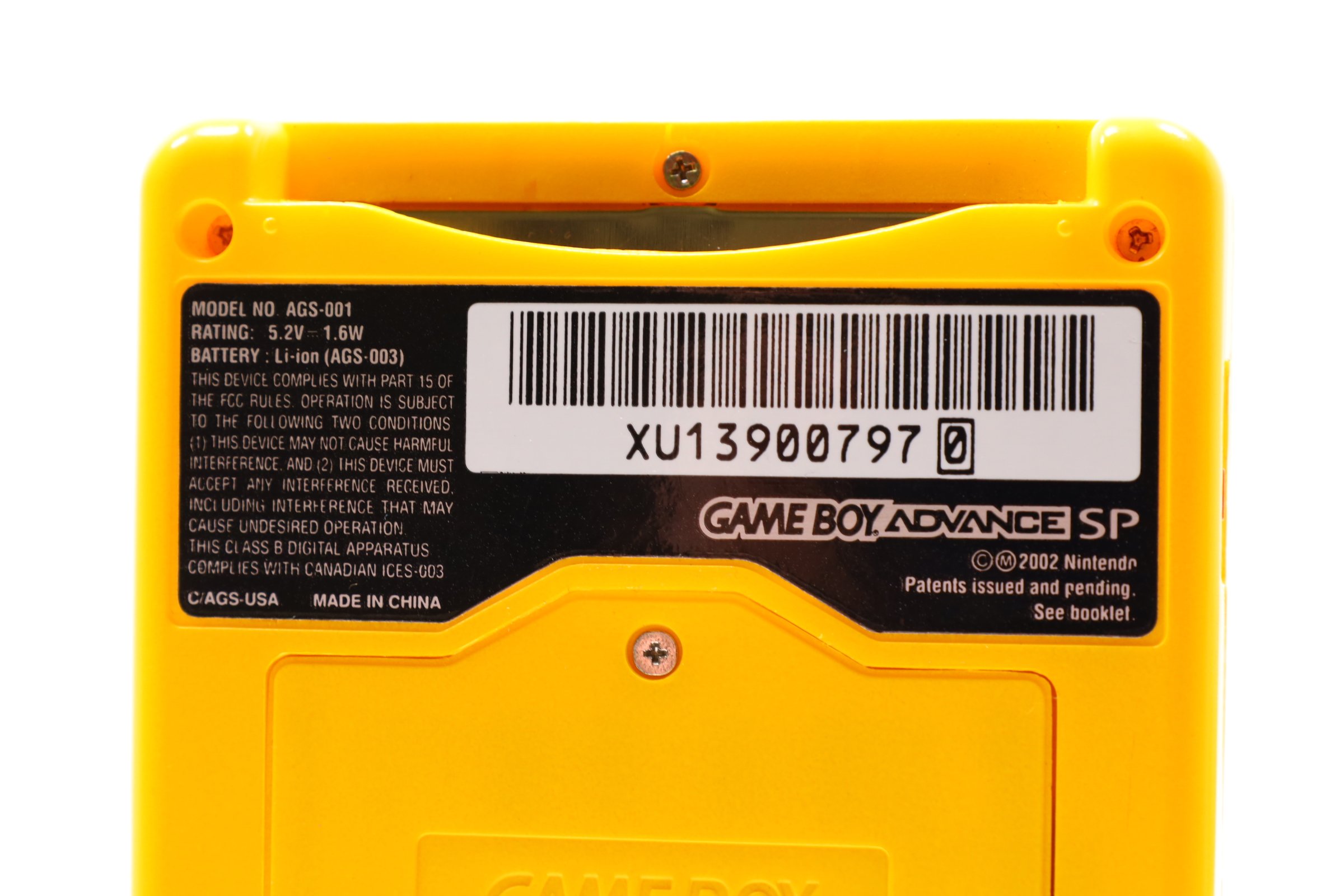 Nintendo Game Boy Advance SP AGS-001 Portable Game System - Pikachu Edition