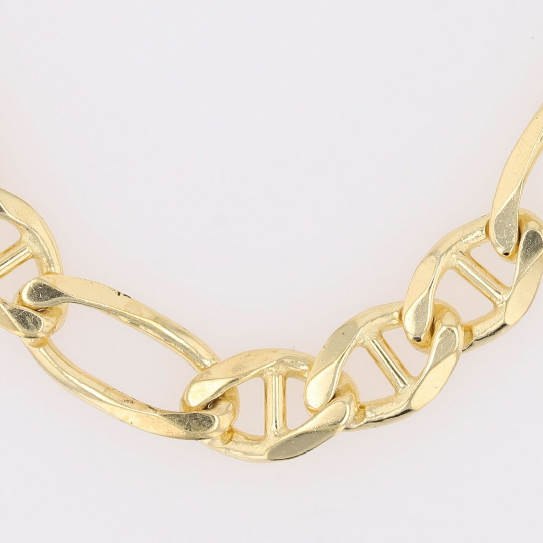 5mm Figarucci Link Chain 20" Necklace 10k Yellow Gold Italy 16.17 Grams