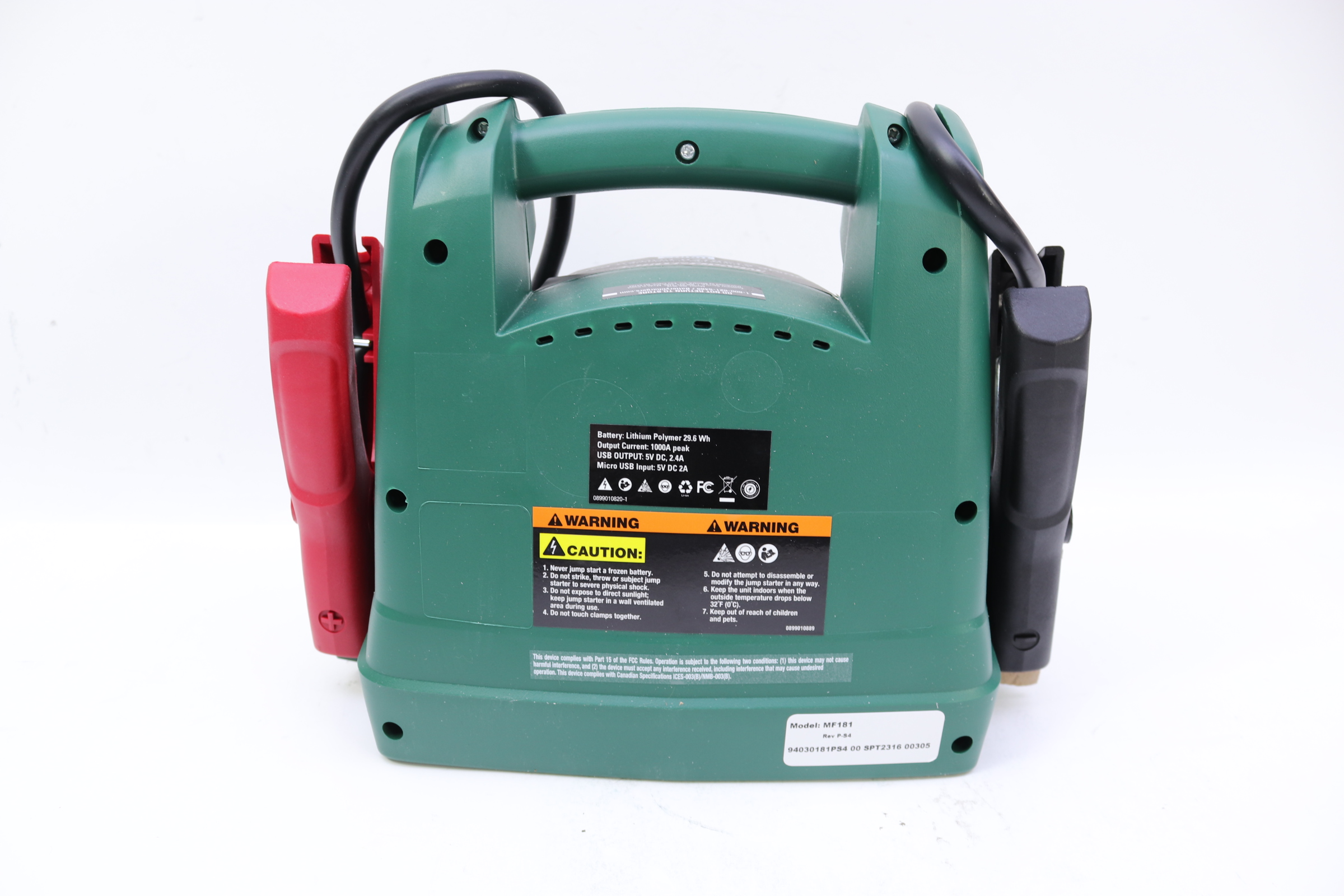 Masterforce 260-9516 1000 Amp Peak Lithium Ion Jump Starter Power Pack