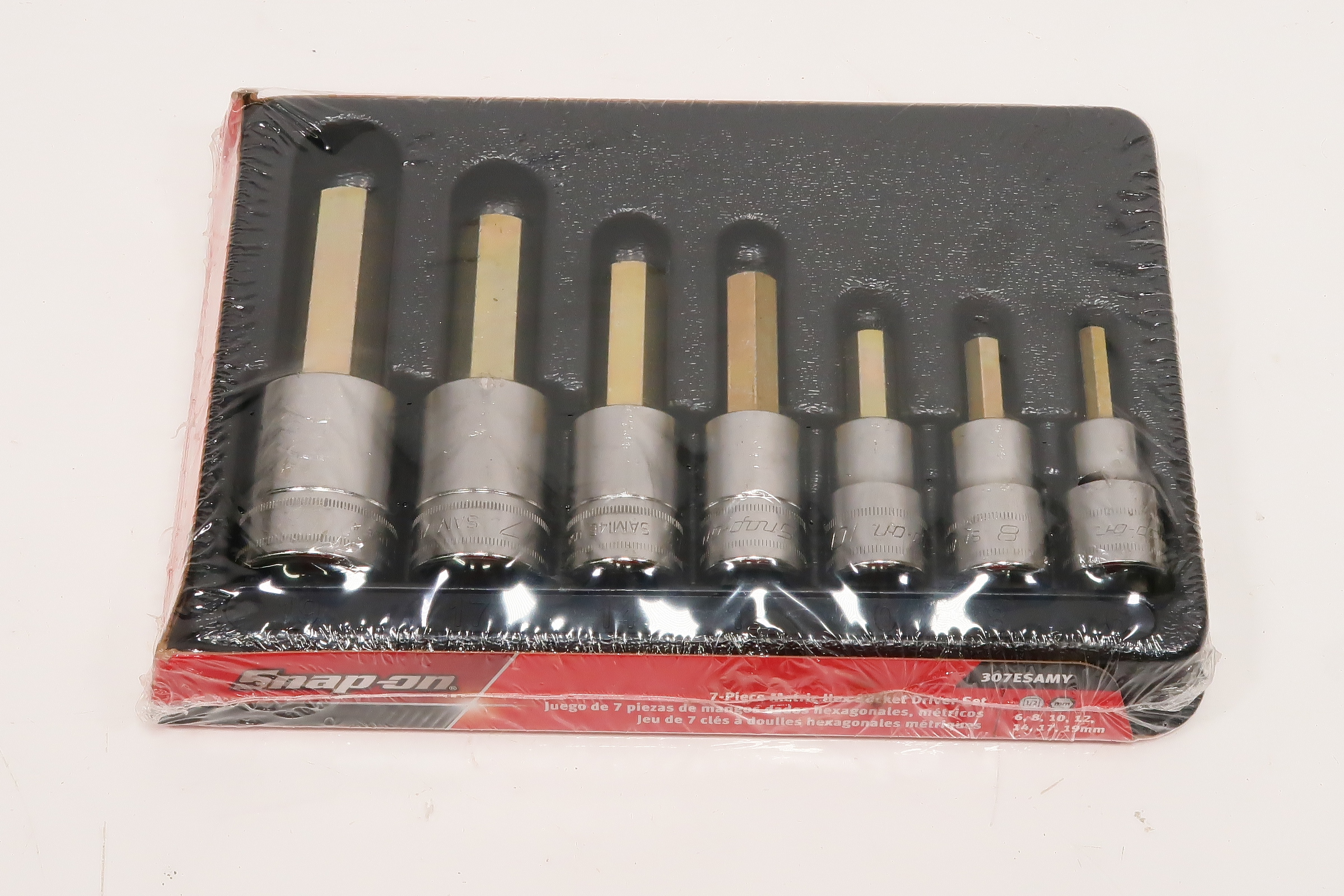 Snap-on 7 pc 1/2" Drive Metric Hex Bit Standard Socket Driver Set ...