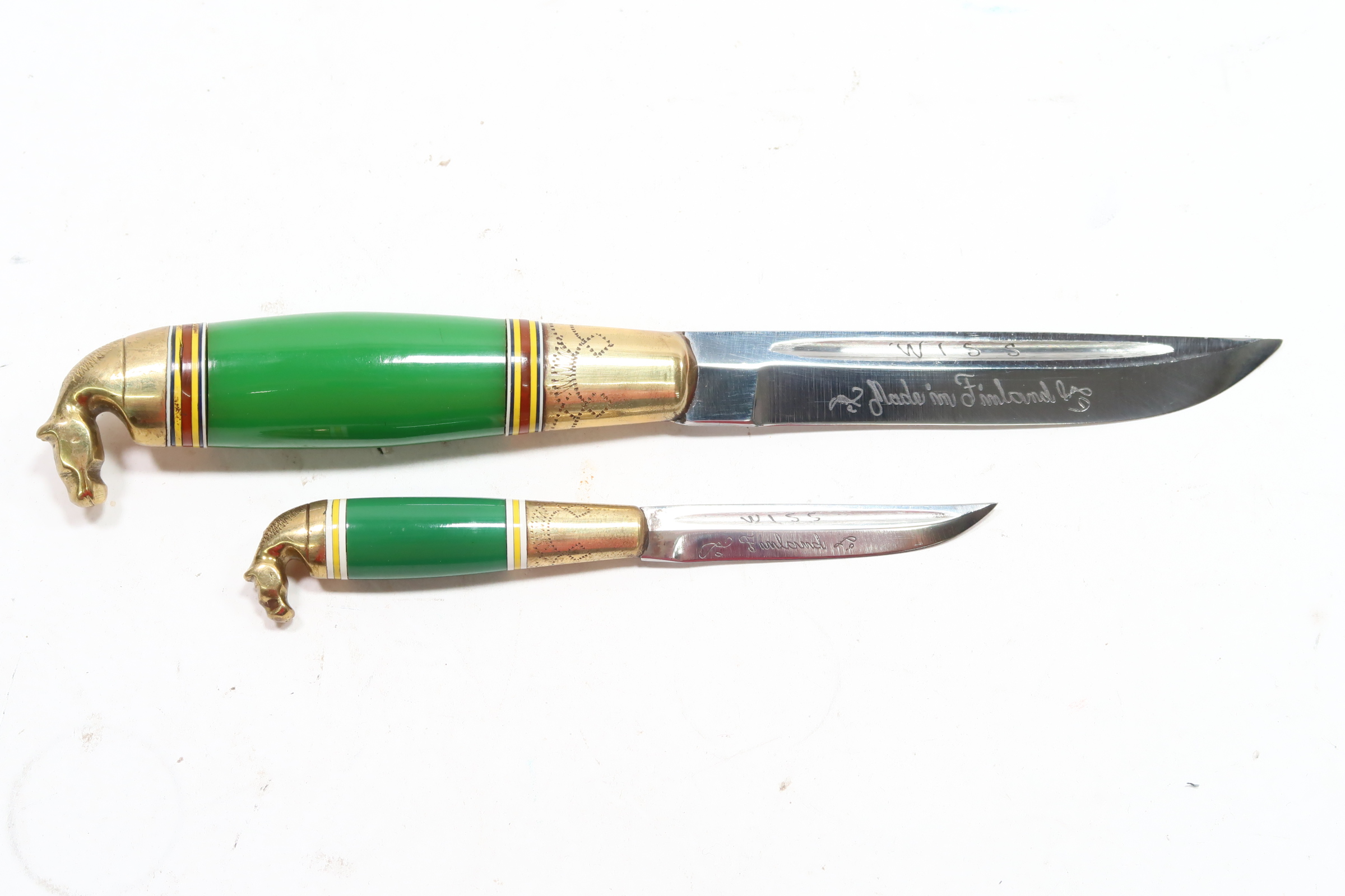 Vintage Iisakki Järvenpää Horse Headed Double Puukko Knife