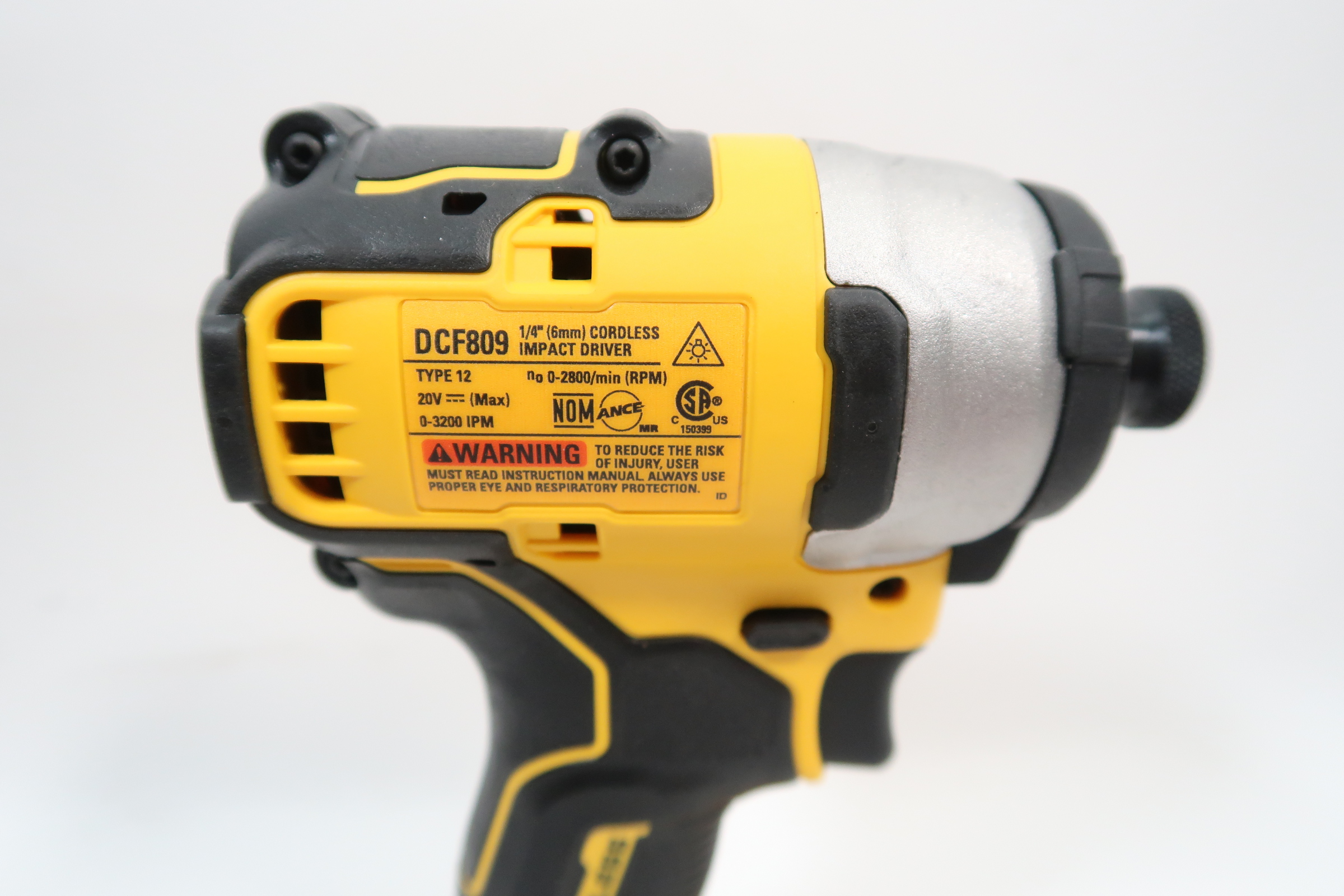 DeWalt DCF809 20V MAX Cordless Brushless Compact 1/4 in. Impact Driver