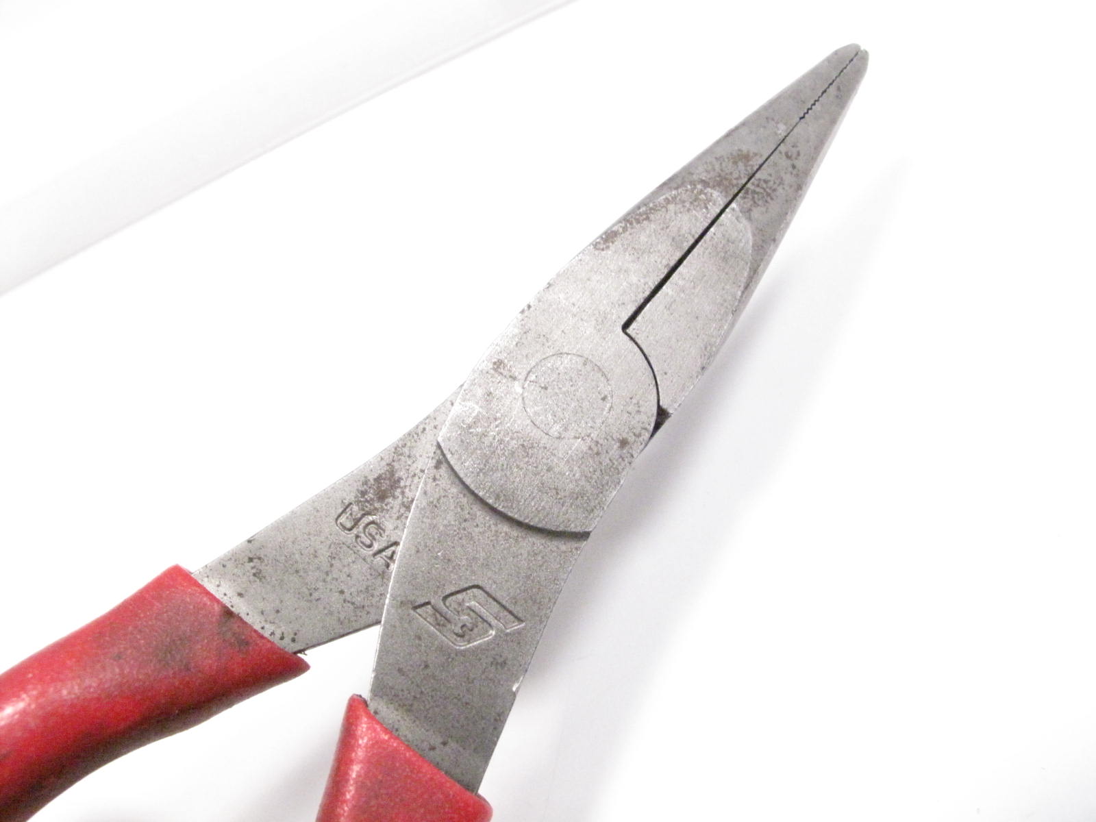 Snap On 96ACF Talon Grip Needle Nose Pliers Red 8"