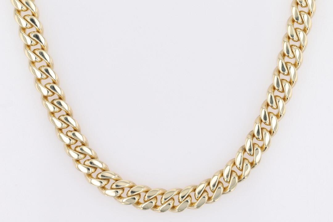 7mm Cuban Link Chain 30" Necklace 10k Yellow Gold 115.23 Grams