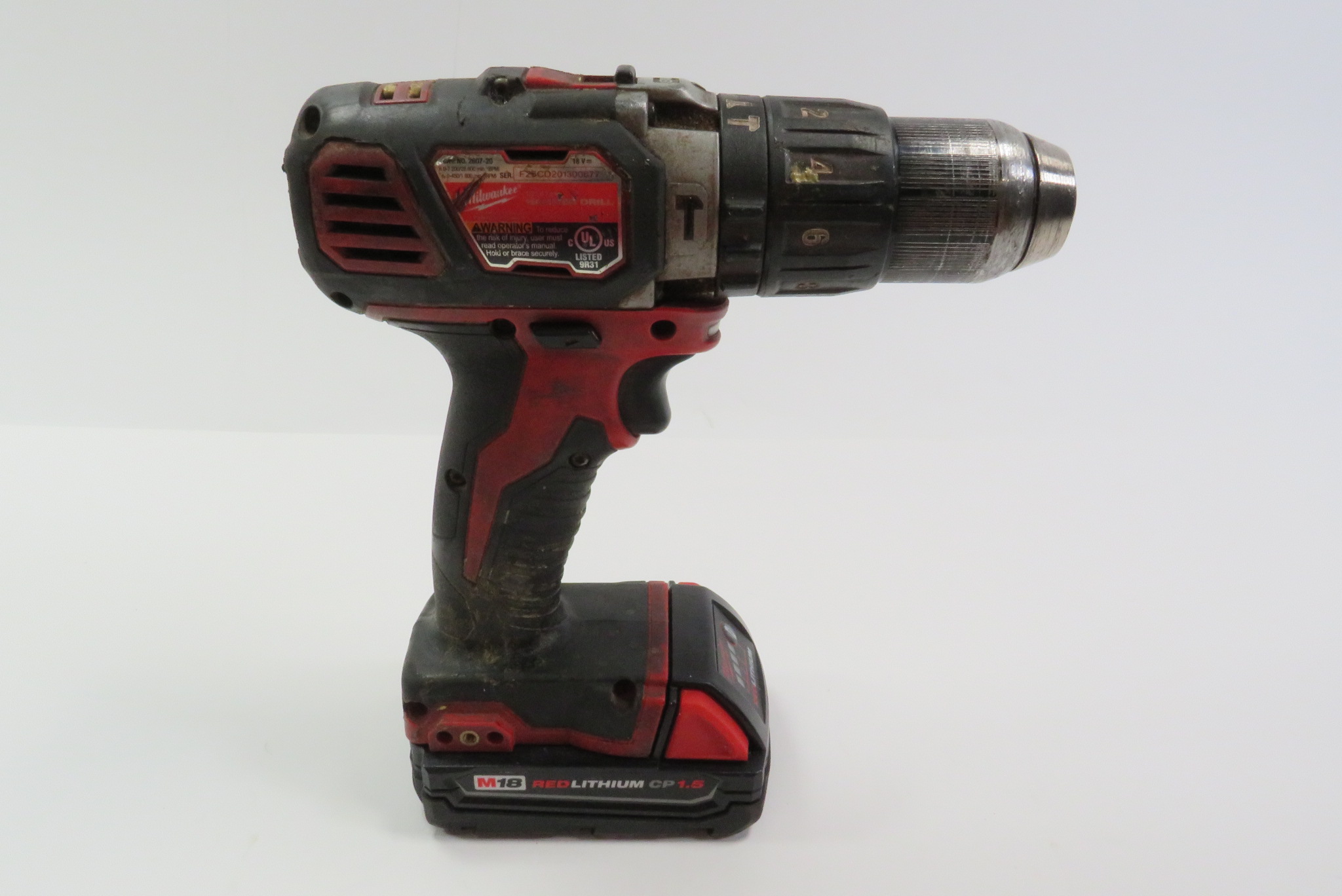 Milwaukee 2607-20 M18 18V Lithium-Ion Cordless 1/2" Hammer Drill