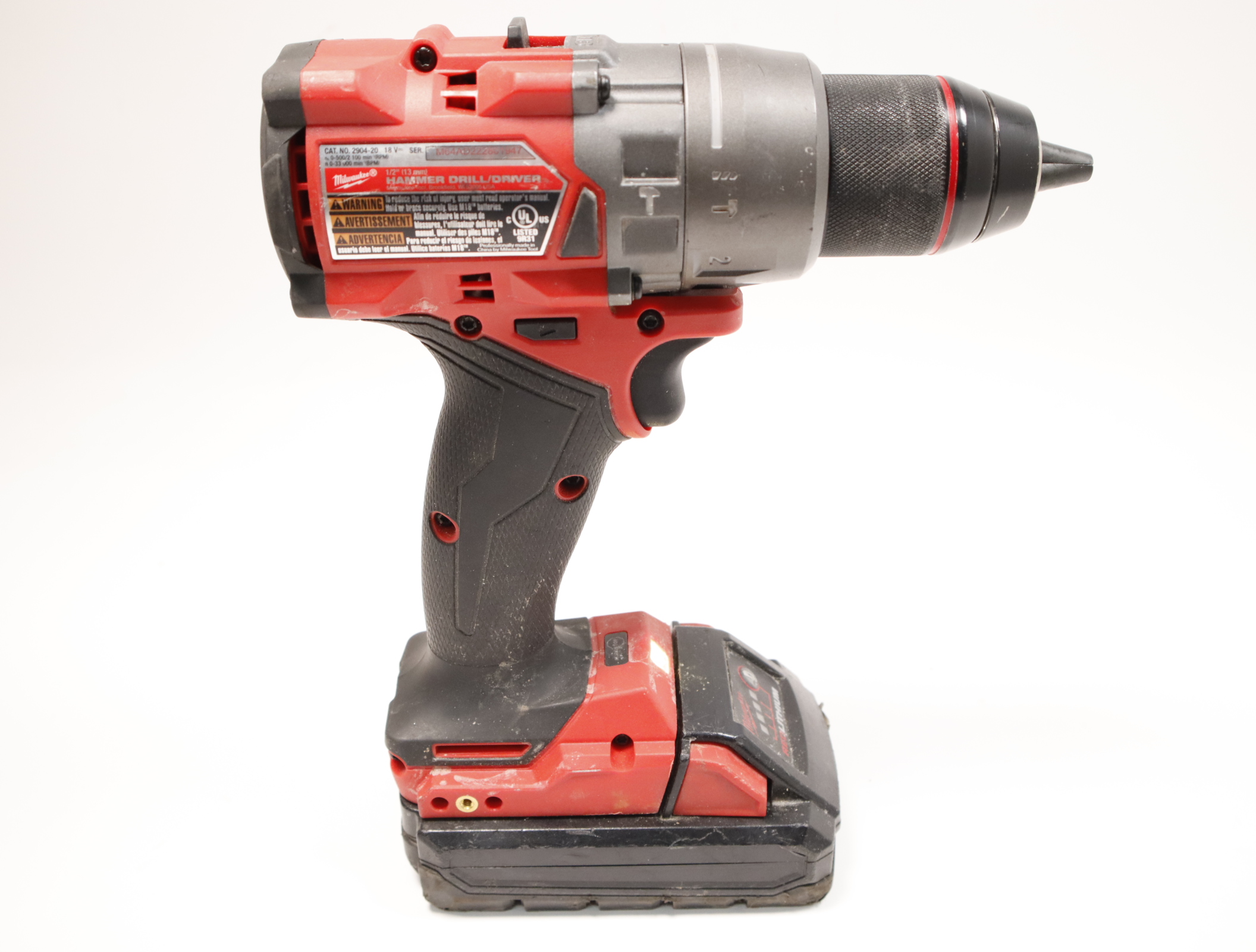 Milwaukee 2904-20 Cordless 18V Hammer 1/2" Drill/Driver Tool/Battery Only