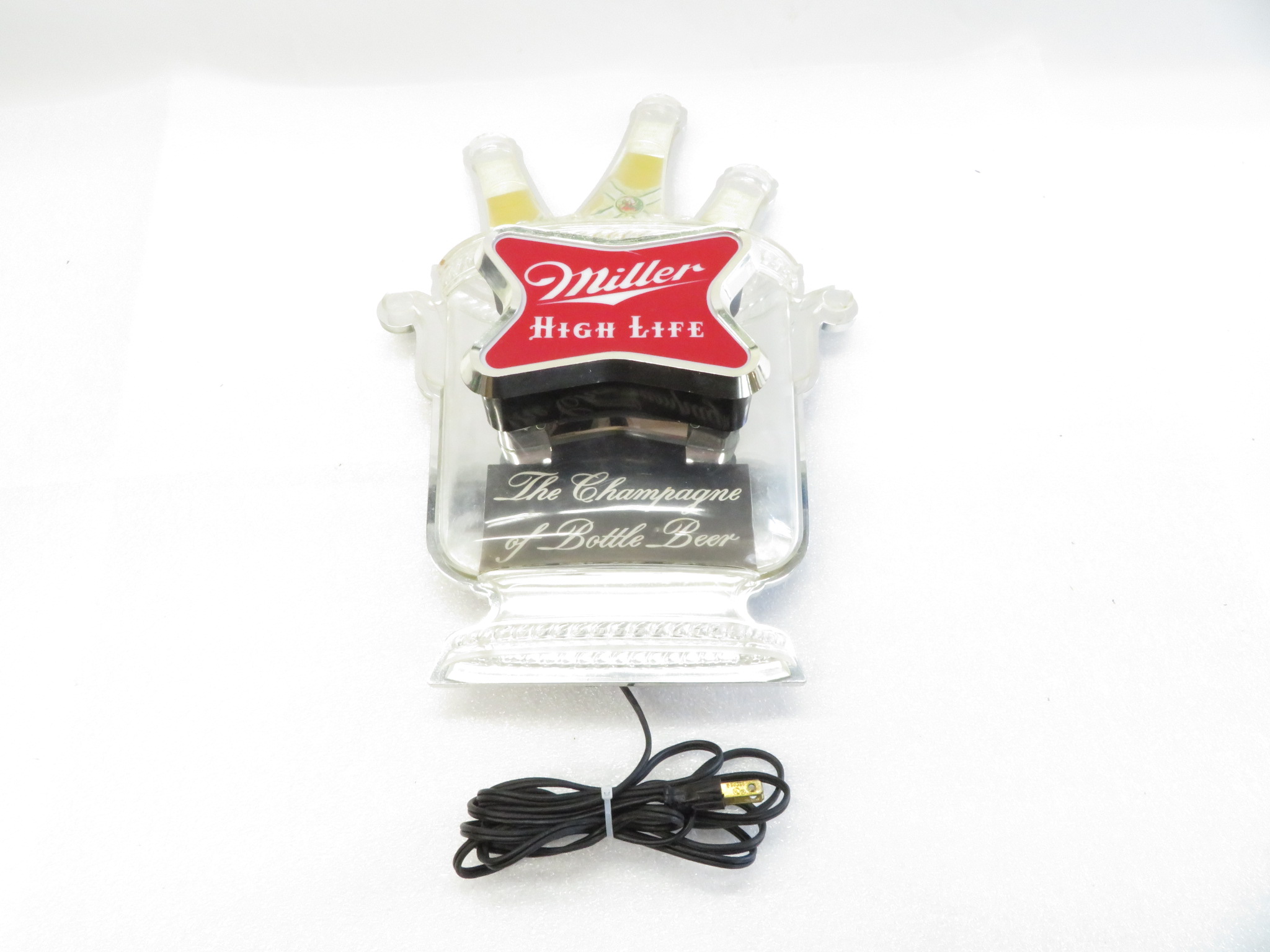 Miller High Life 3 Bottles Ice Bucket Wall Sign