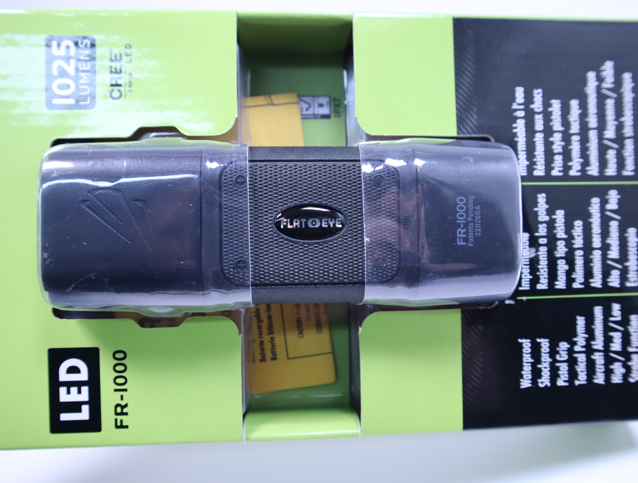 Panther Vision FlatEye FR-1000 Rechargeable Unround LED Flashlight 1025 ...