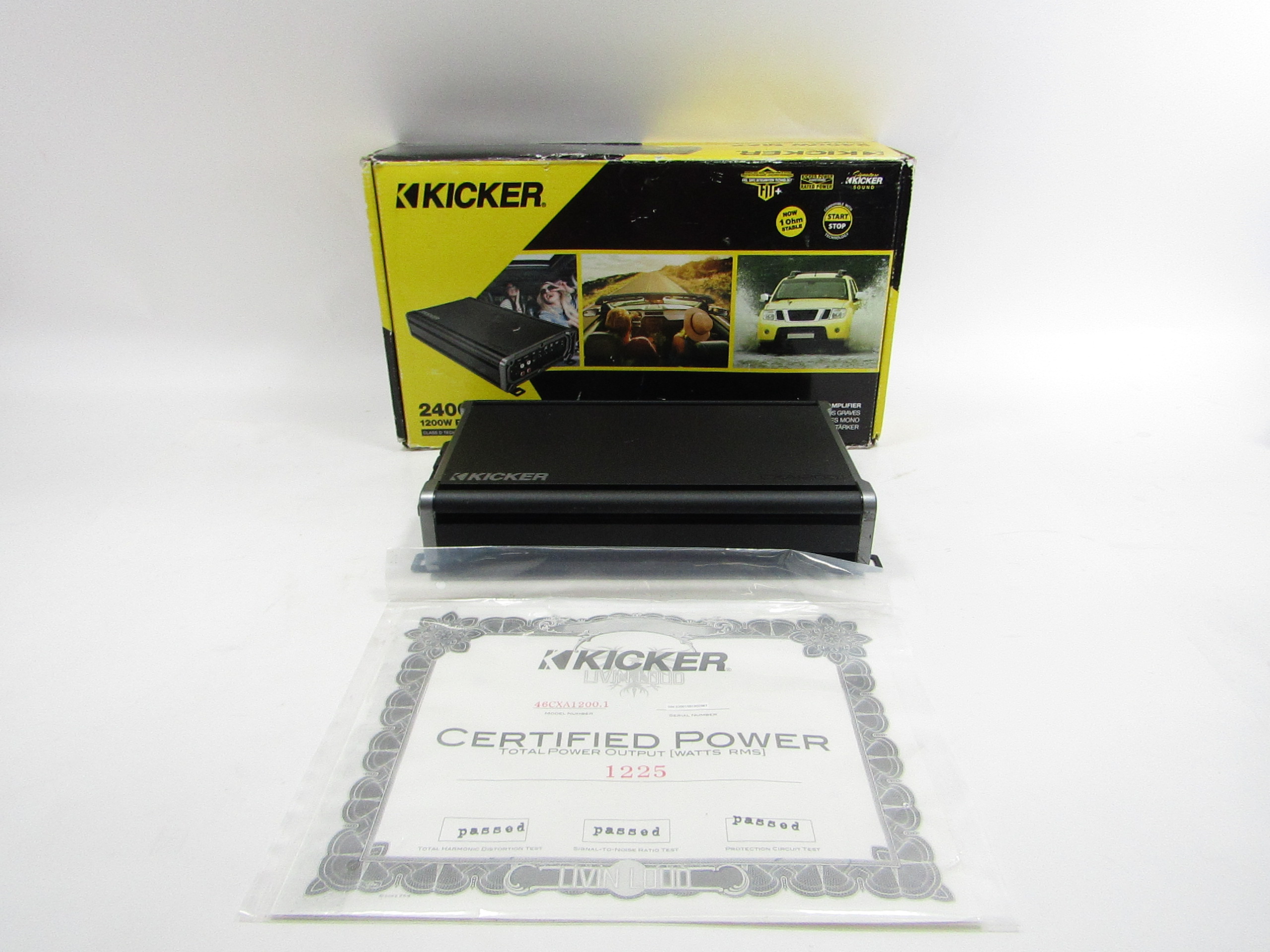 Kicker CXA1200.1 1200W Peak 600W RMS CX Series Class-D Monoblock Amplifier