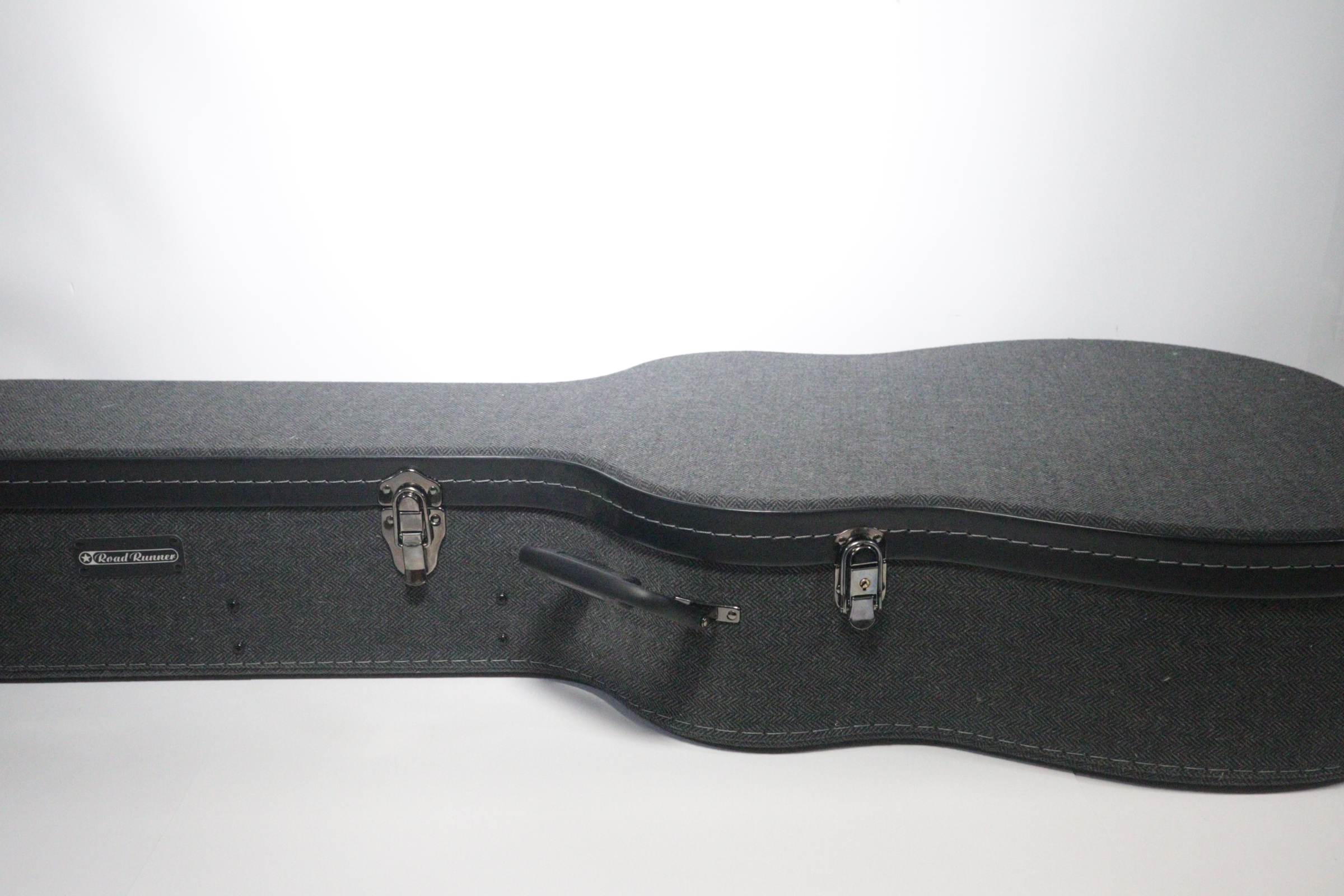 Road Runner Hard Gray Herringbone Pattern Guitar Case Only