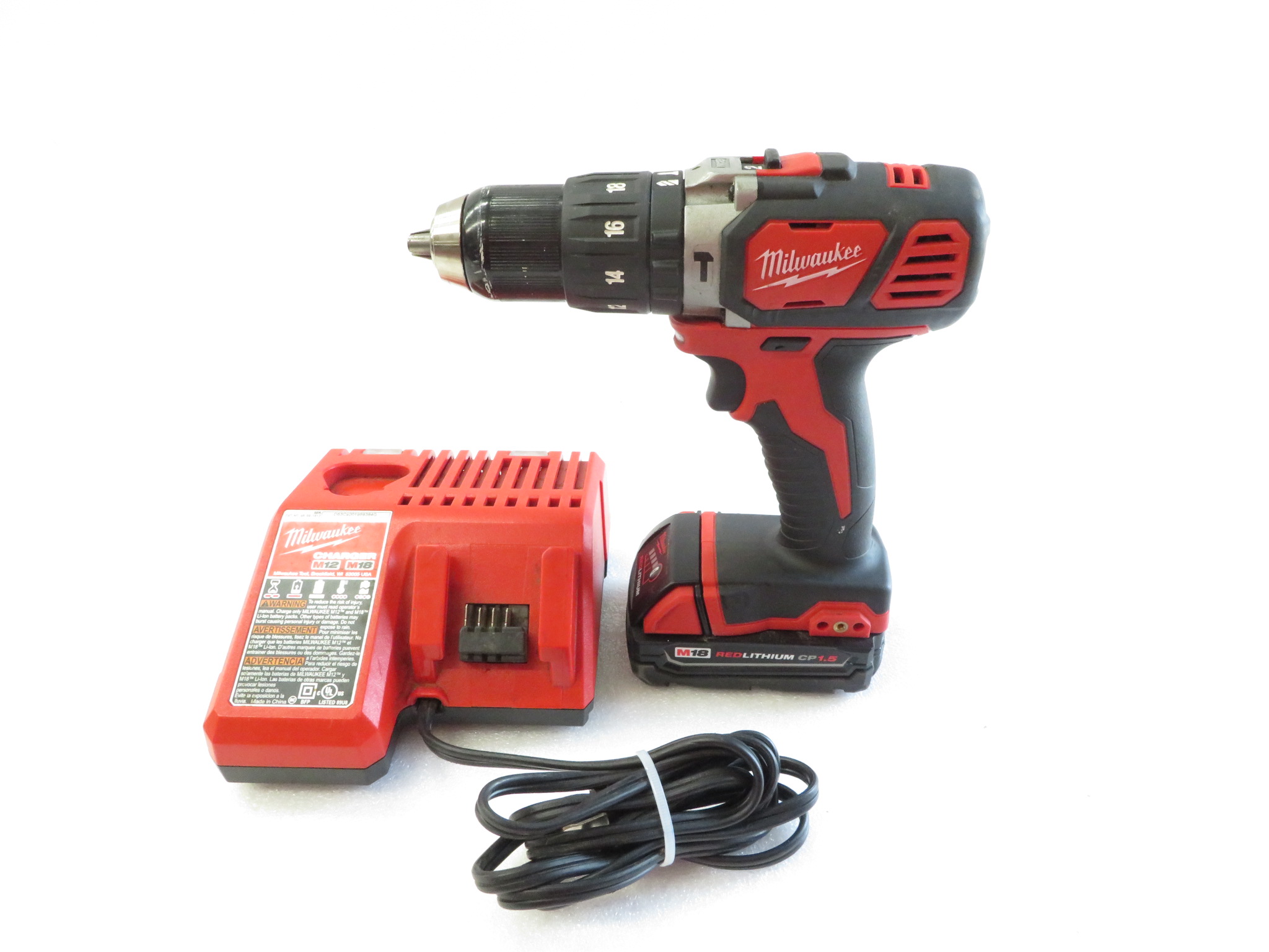 Milwaukee 2607-20 M18 18-Volt Lithium-Ion Cordless 1/2 in. Hammer Drill ...