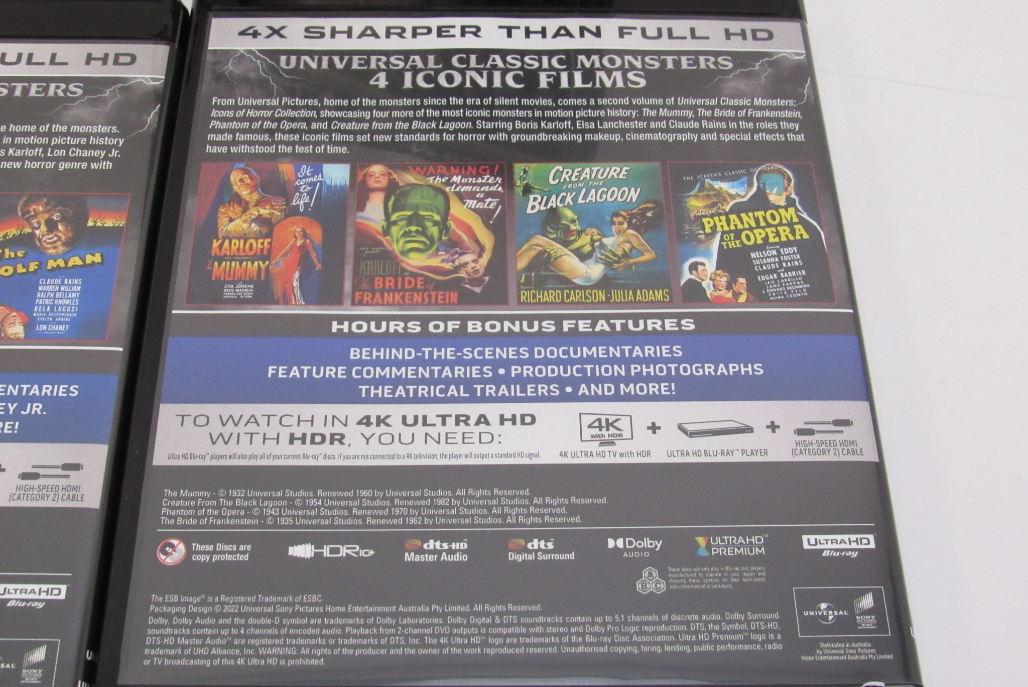 Universal Classic Monsters Icons of Horror 4K Ultra HD Blu-ray Collection