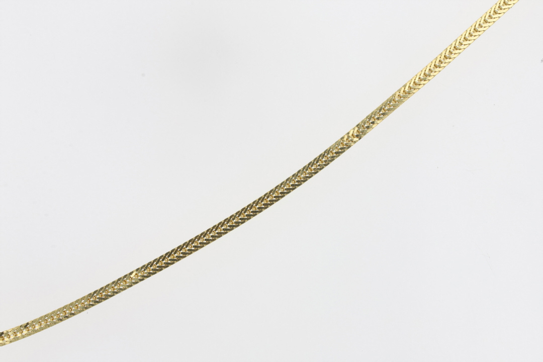 2.0mm Foxtail Link Chain 30" Necklace 18k Yellow Gold 13.53 Grams