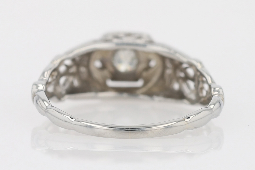 .10ct Round Cut Diamond Solitaire Engagement Ring 18k White Gold Size 6