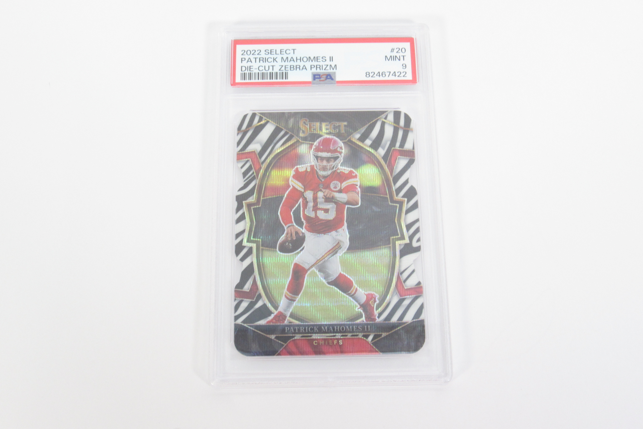 Patrick Mahomes II Panini 2022 Select Football Chiefs PSA Mint 9 NFL Card