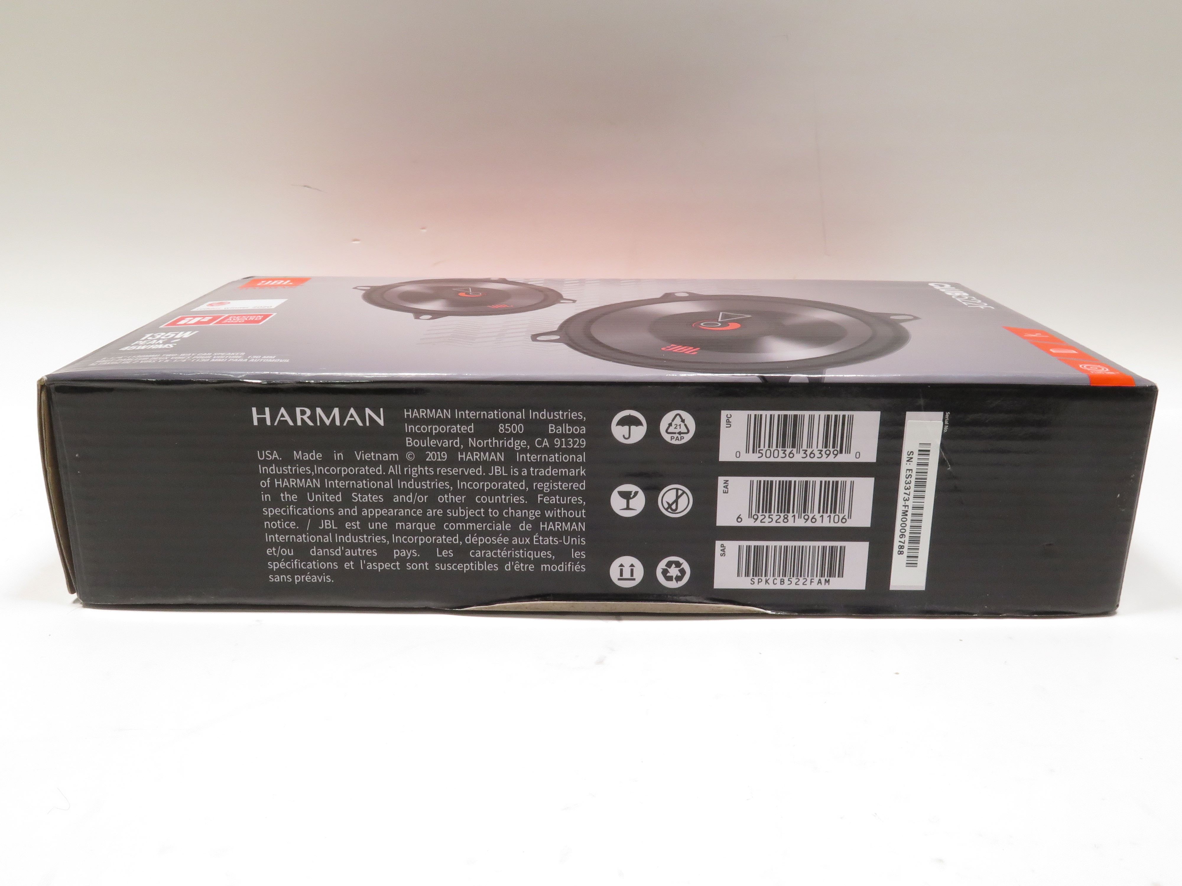 JBL Club 522F 5" Two-way Component Car Audio Speaker System 0042