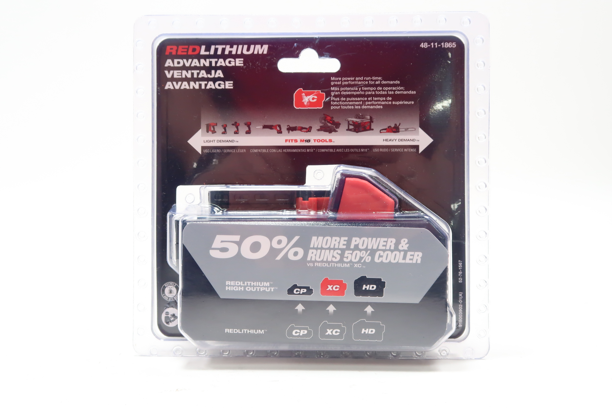 Milwaukee 48-11-1865 M18 18-Volt Lithium-Ion High Output 6.0Ah Battery ...