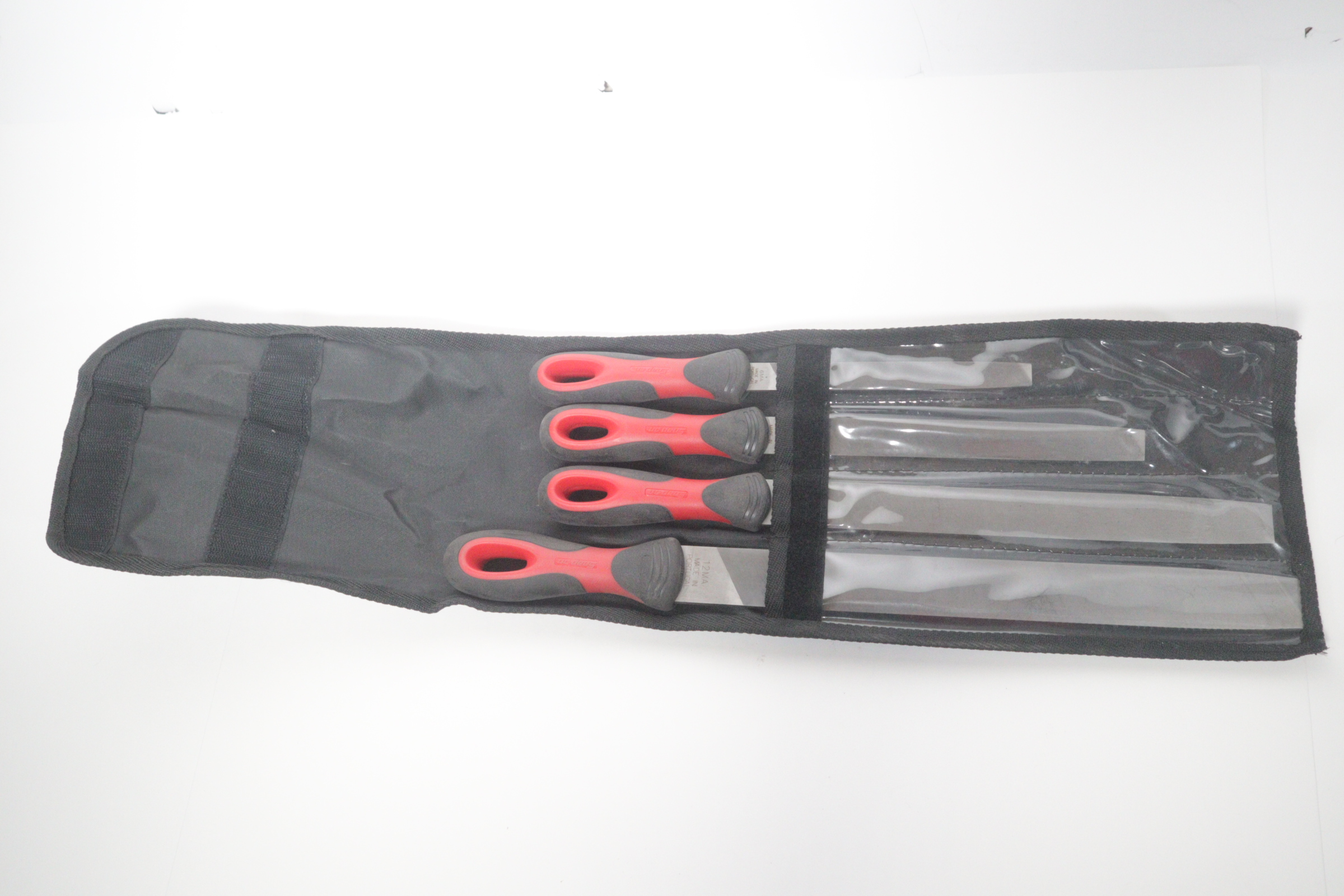 Snap-on Tools 4-Piece Red & Black Bastard Cut Mill File Set 6MA/8MA ...